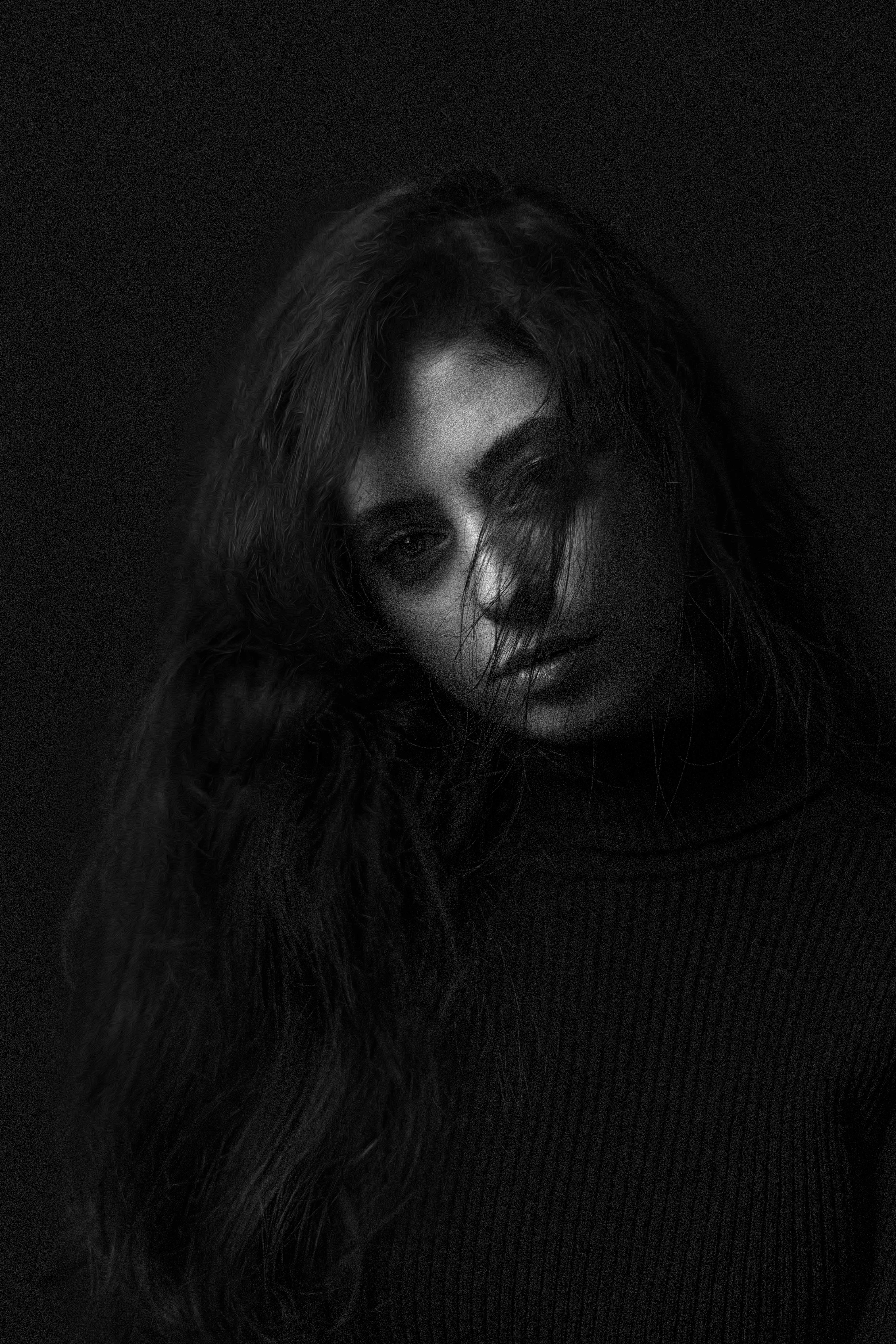 Midnight Muse: Portrait in Quiet Shadow