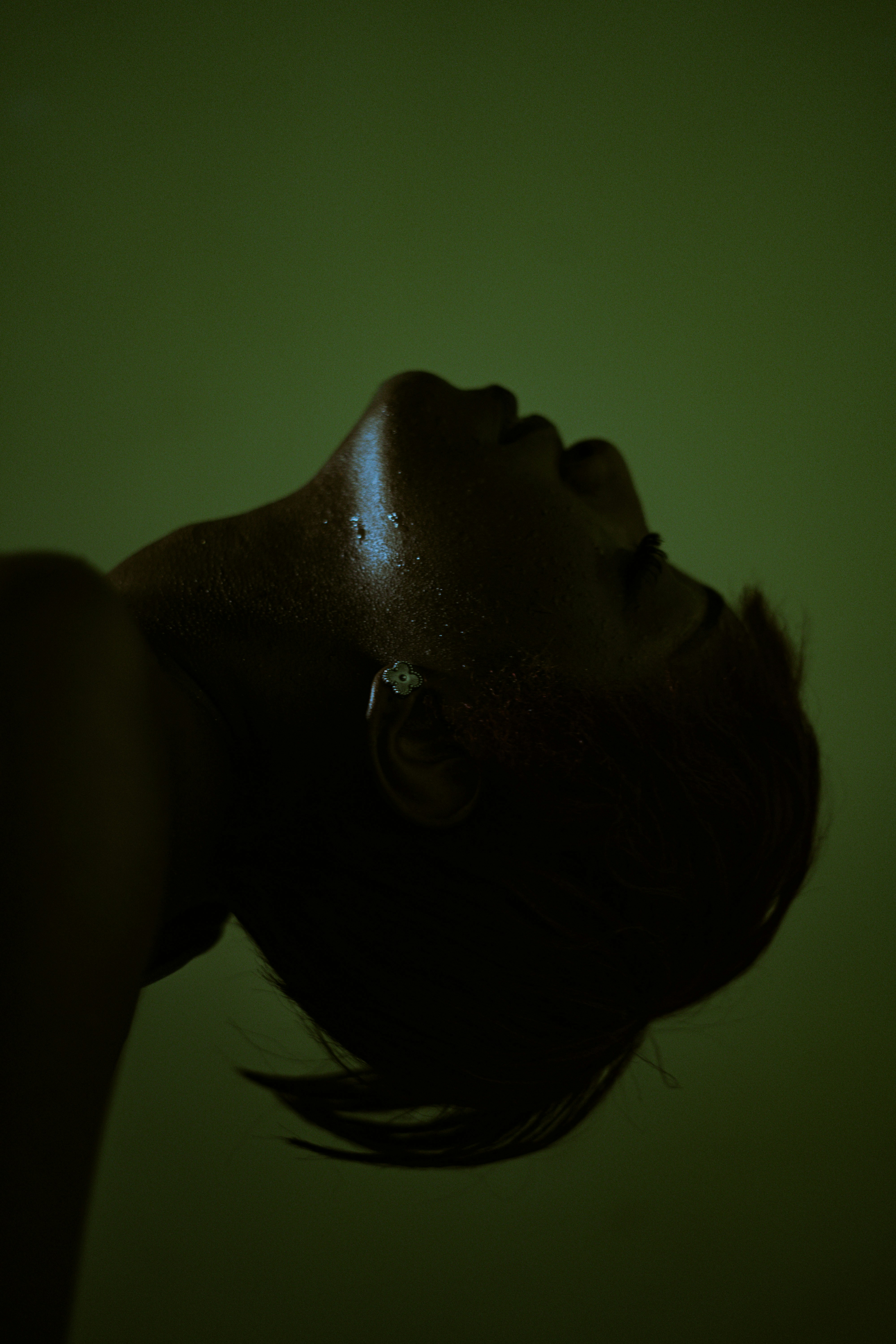 Glowing Silence: A Quiet Night Portrait in Subdued Neon
