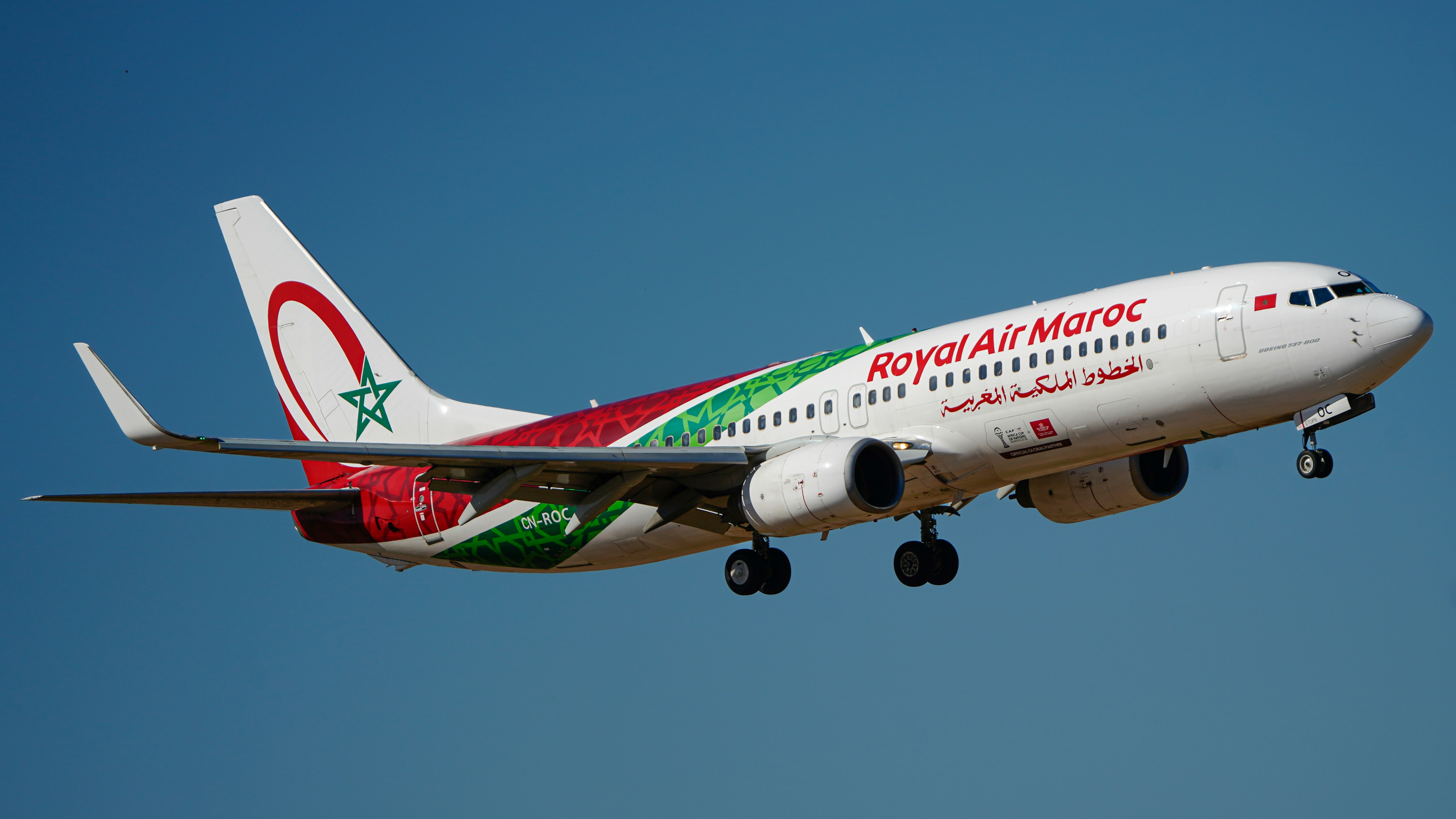 Royal Air Maroc in Clear Blue: A Wide-Body in Final Approach