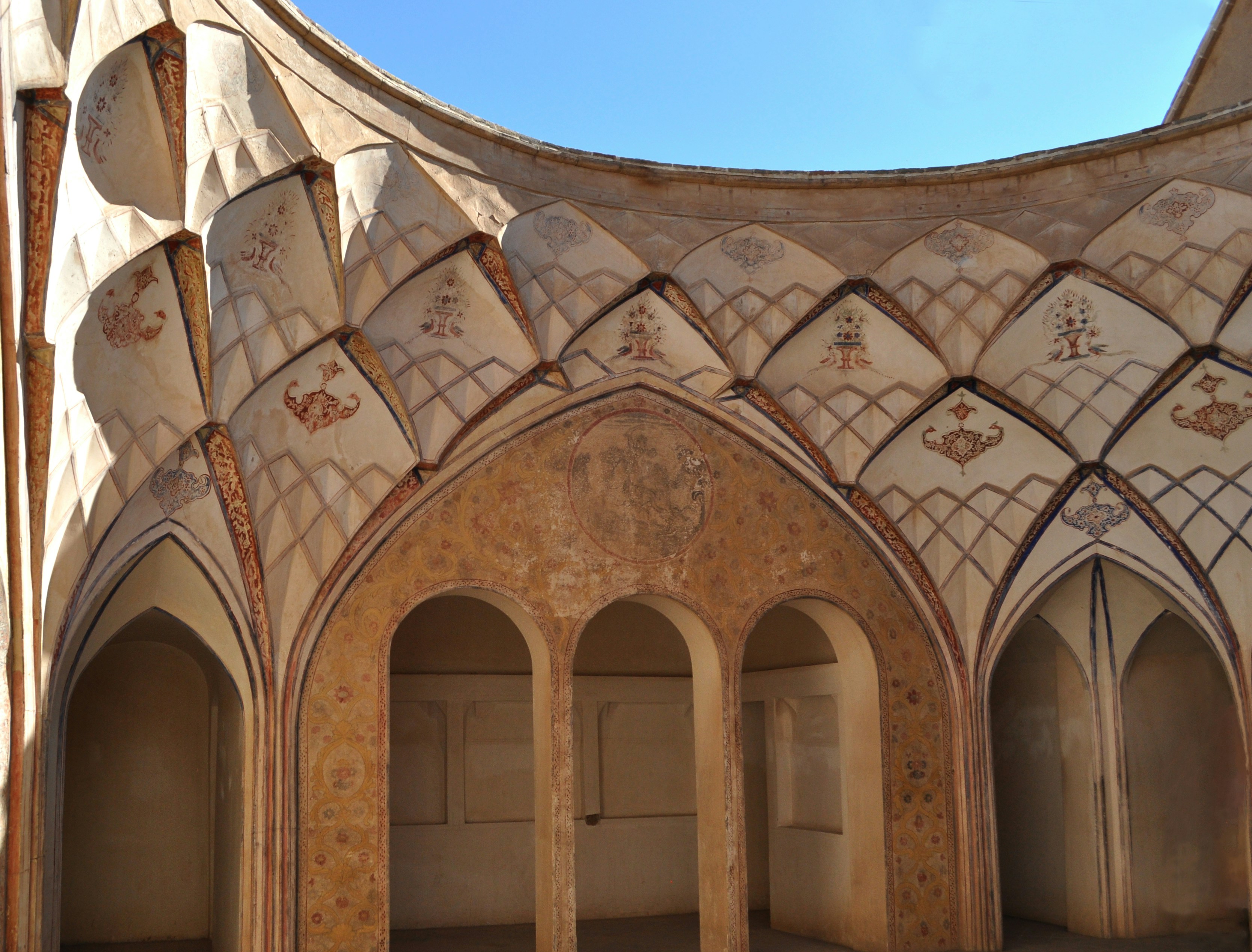 Arched Facade of a Mosaic-Accent Courtyard