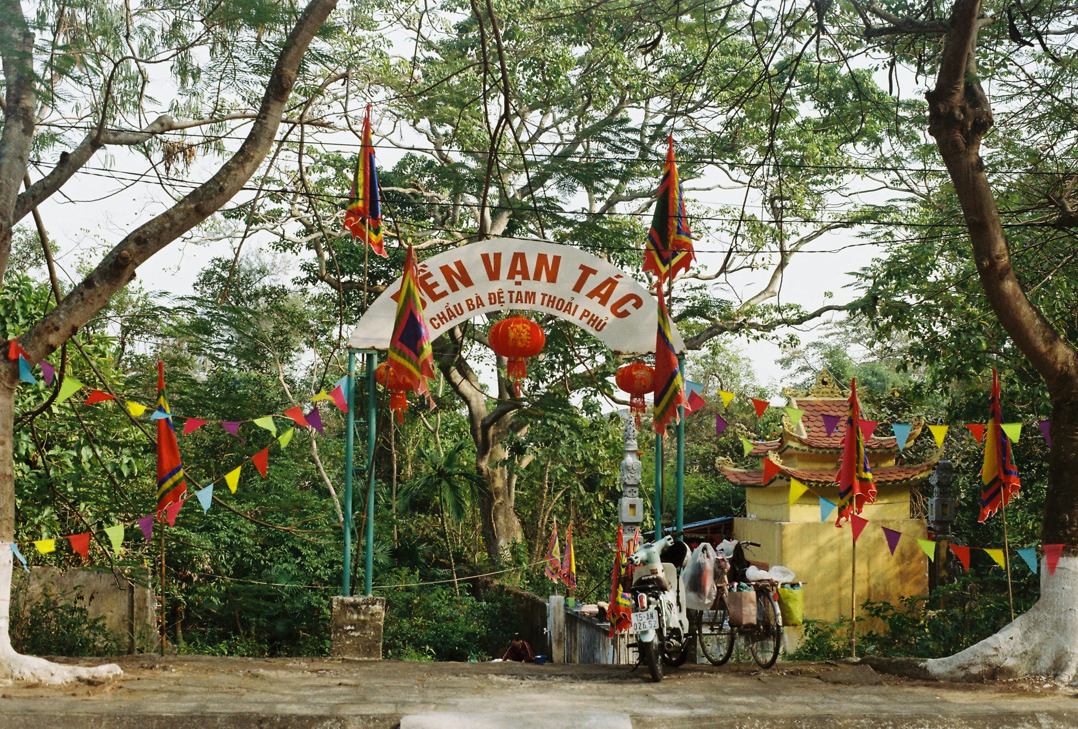 Colorful Gateway to a Festive Cambodian Village