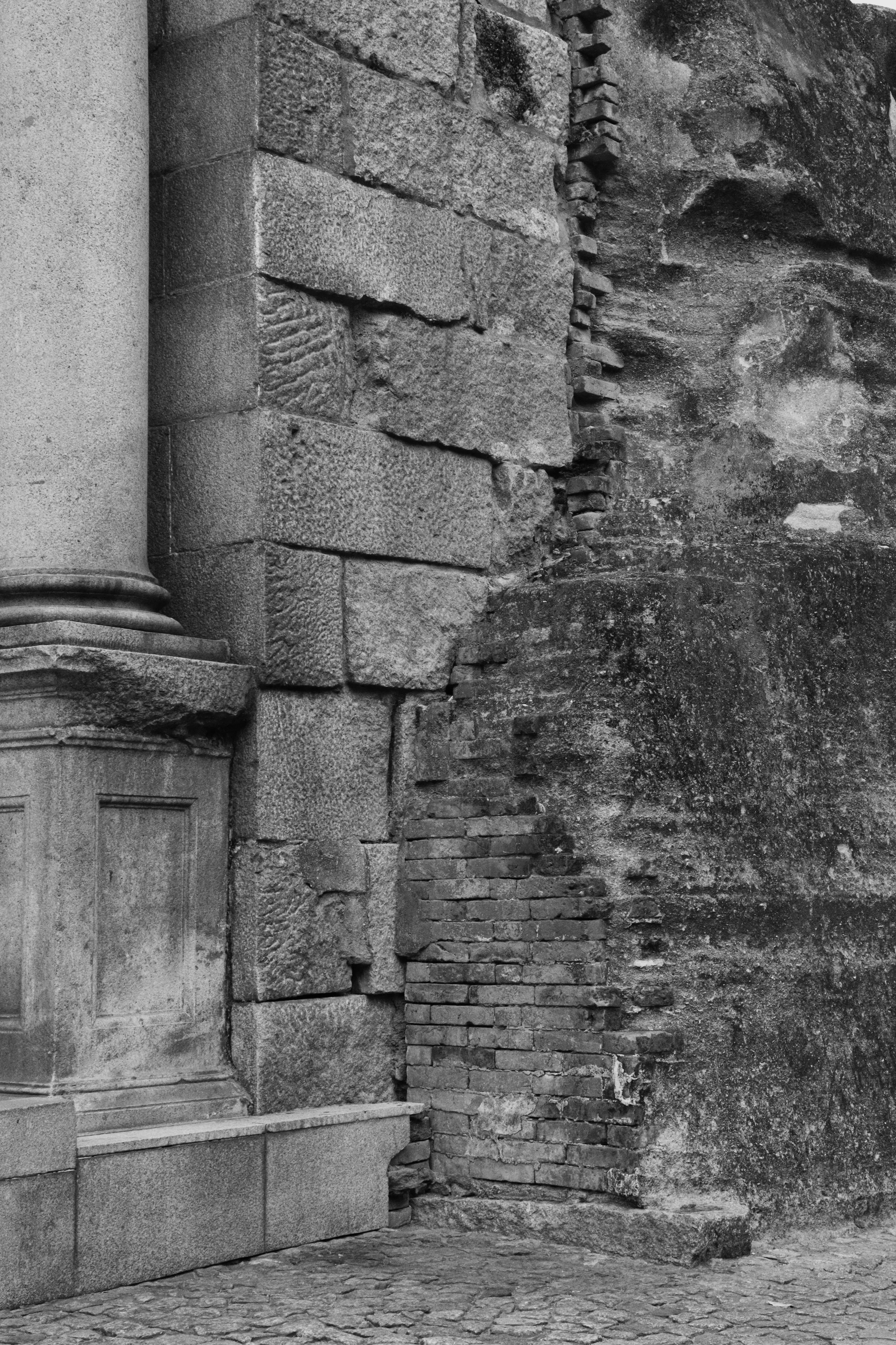 Weathered Stone Corners: Quiet Geometry of an Ancient Wall