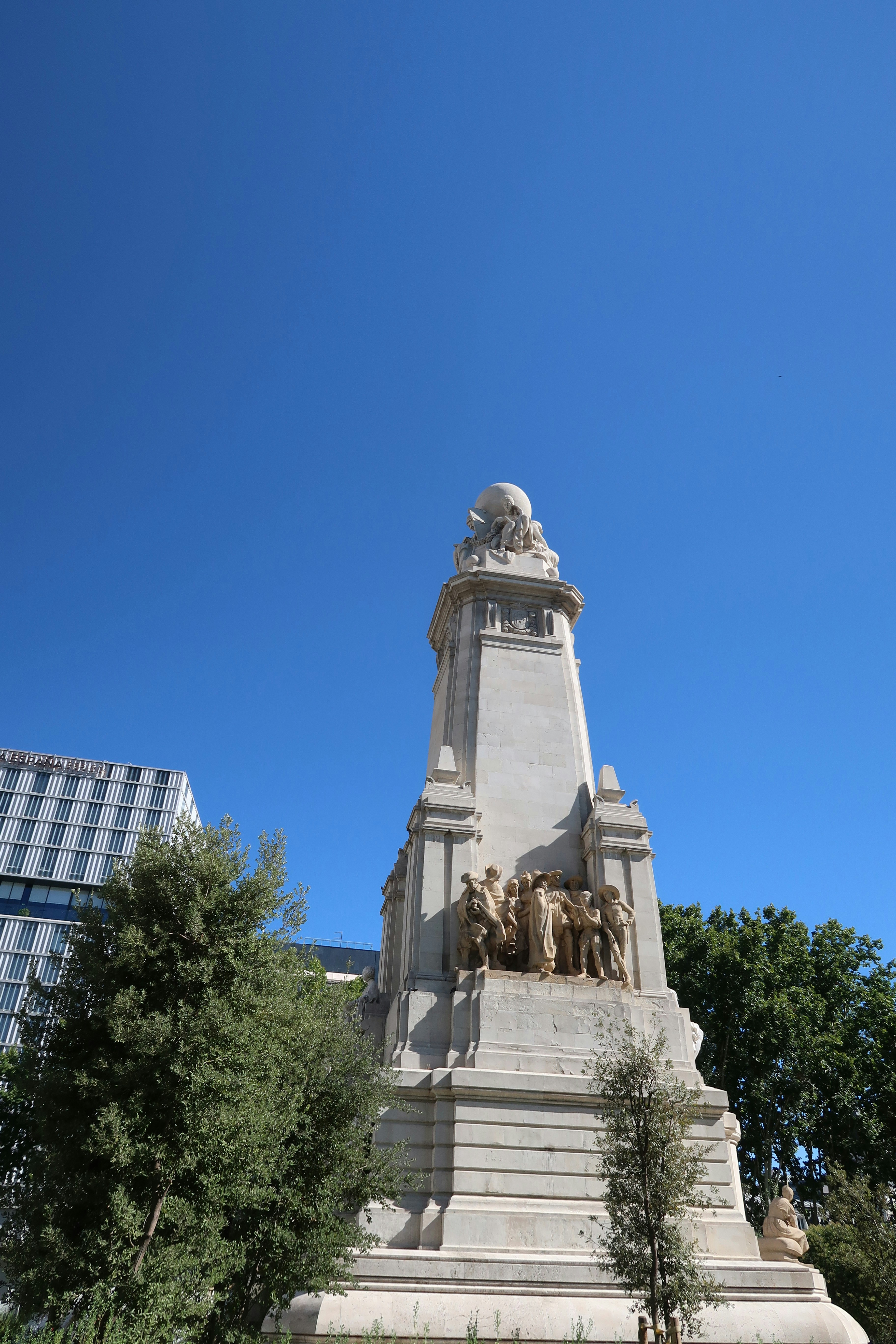 The Monument Tall and Stately Under a Clear Prism Sky