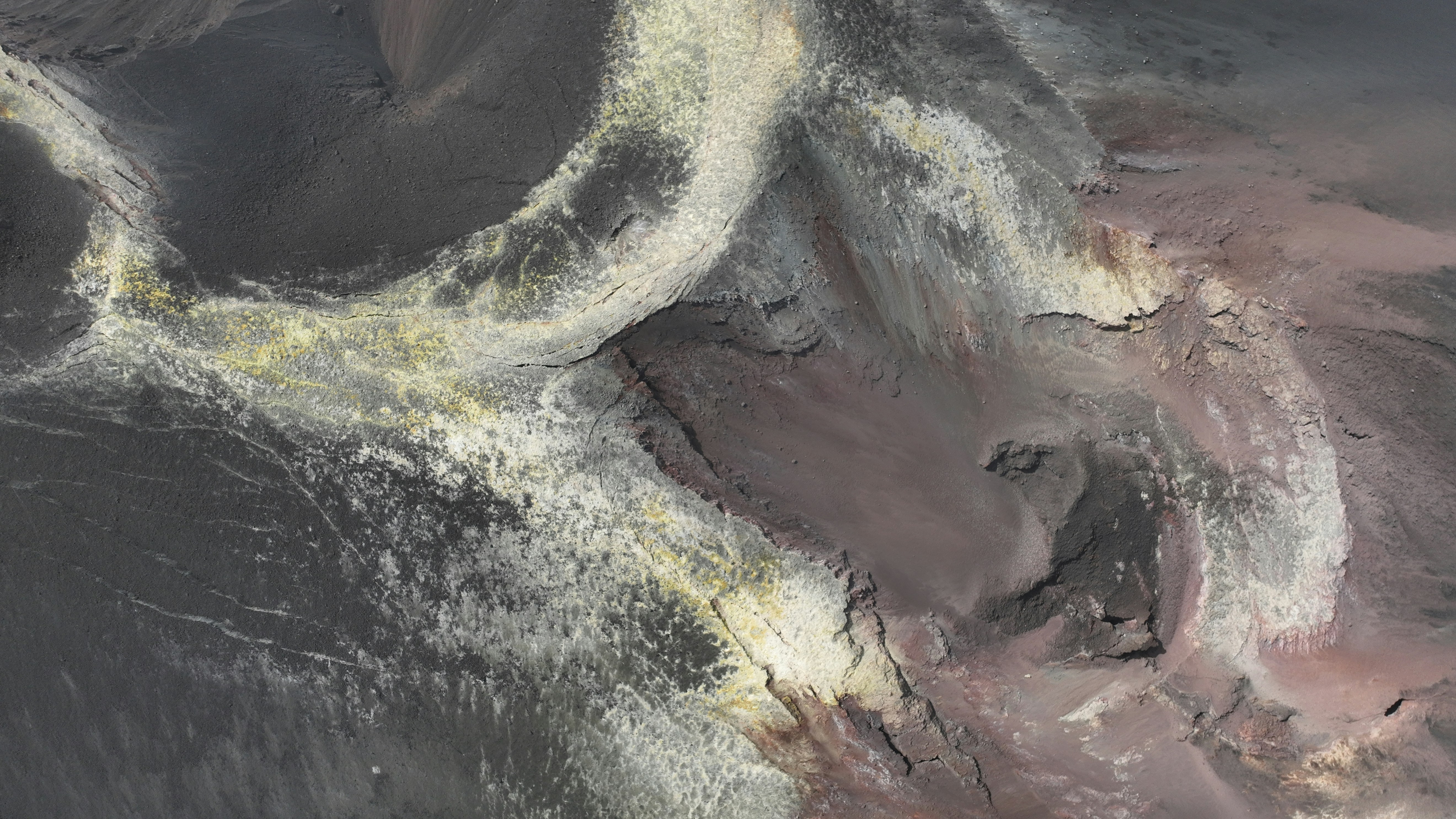 Magma Veins at Dusk: Aerial Texture of the Geologic Flow