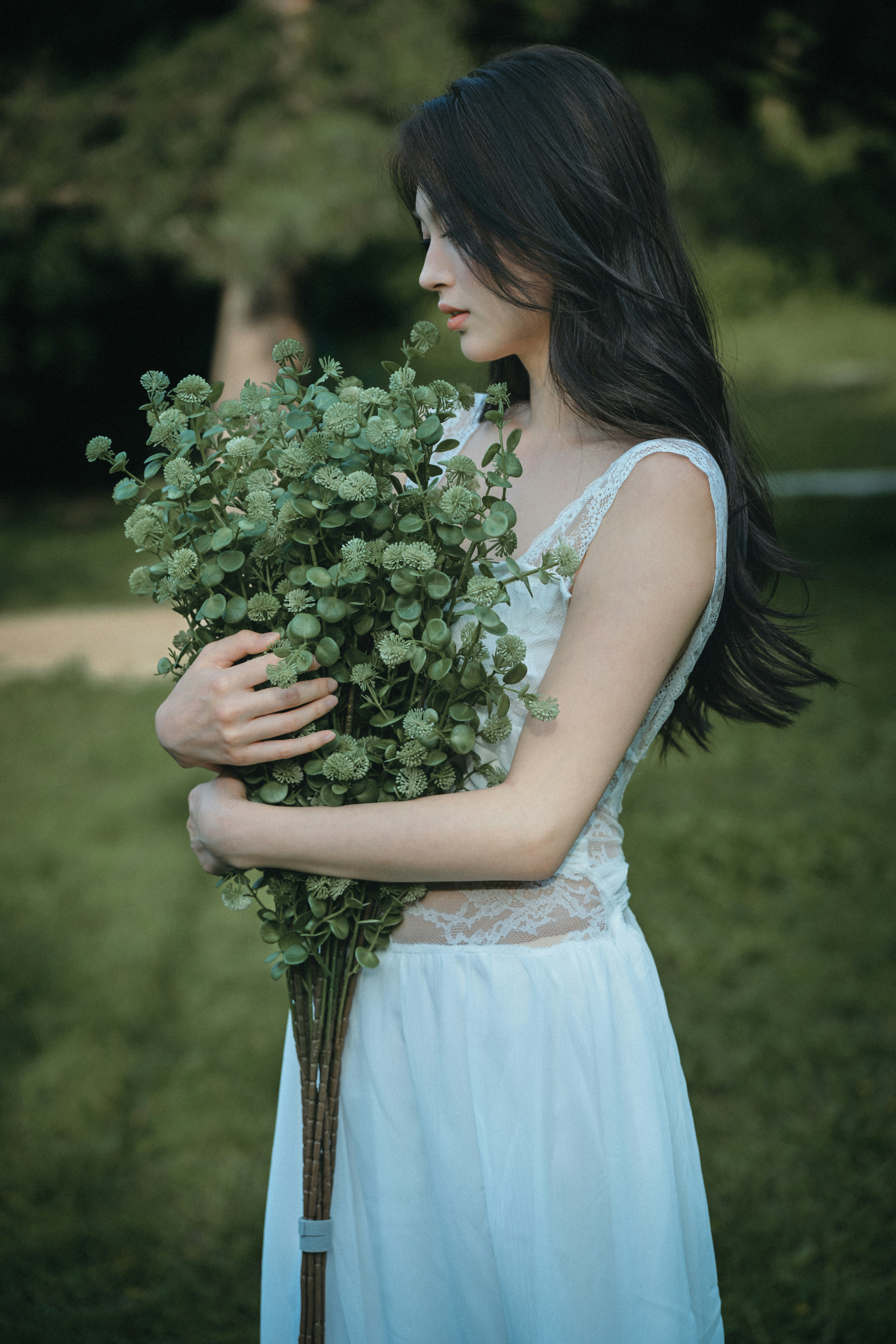 Bouquet of Quiet Green: A Portrait in Soft Afternoon Light