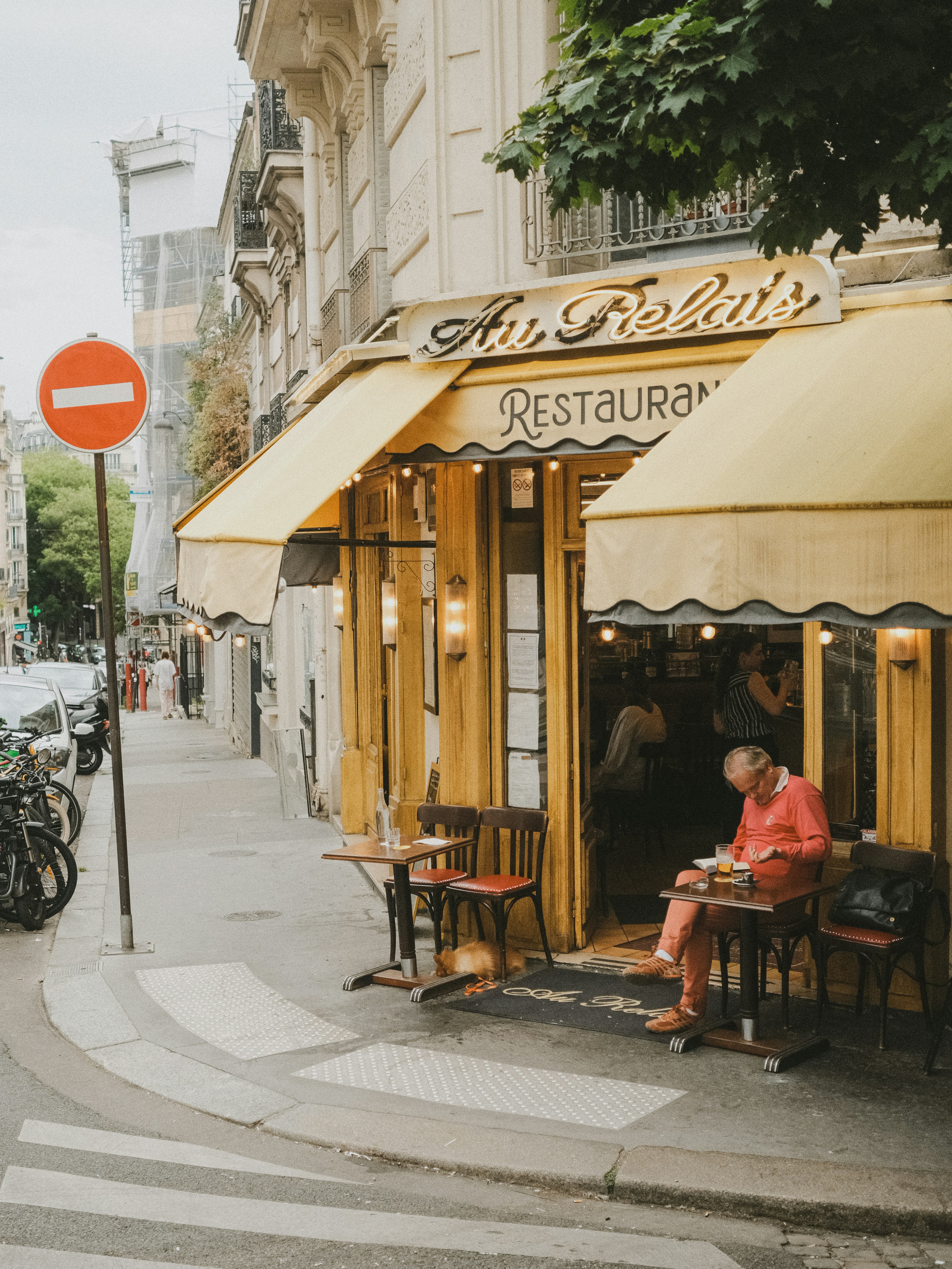 Cafe Terrace on a Parisian Street