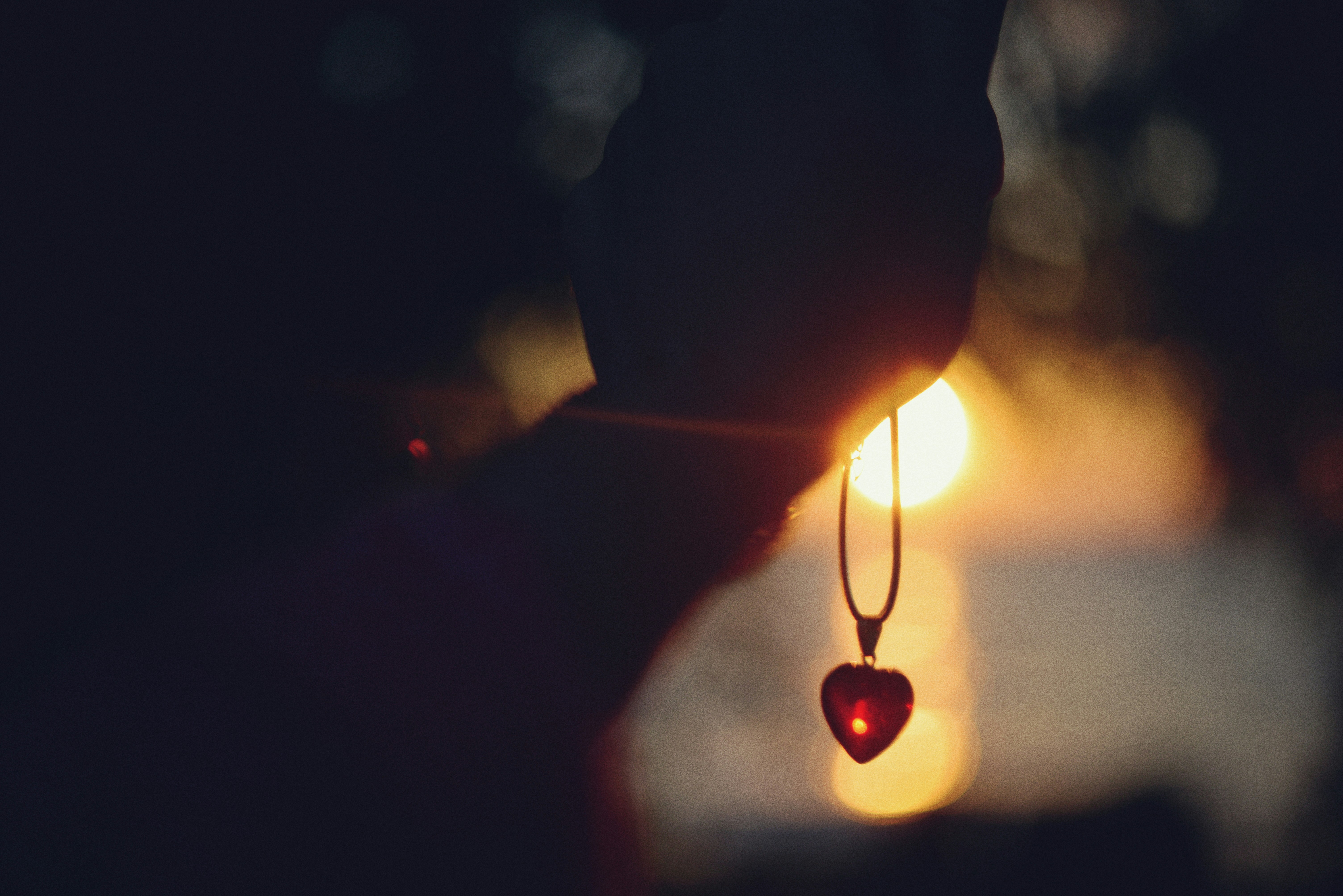 Hanging Heart: Sunset Silhouette and Pendant