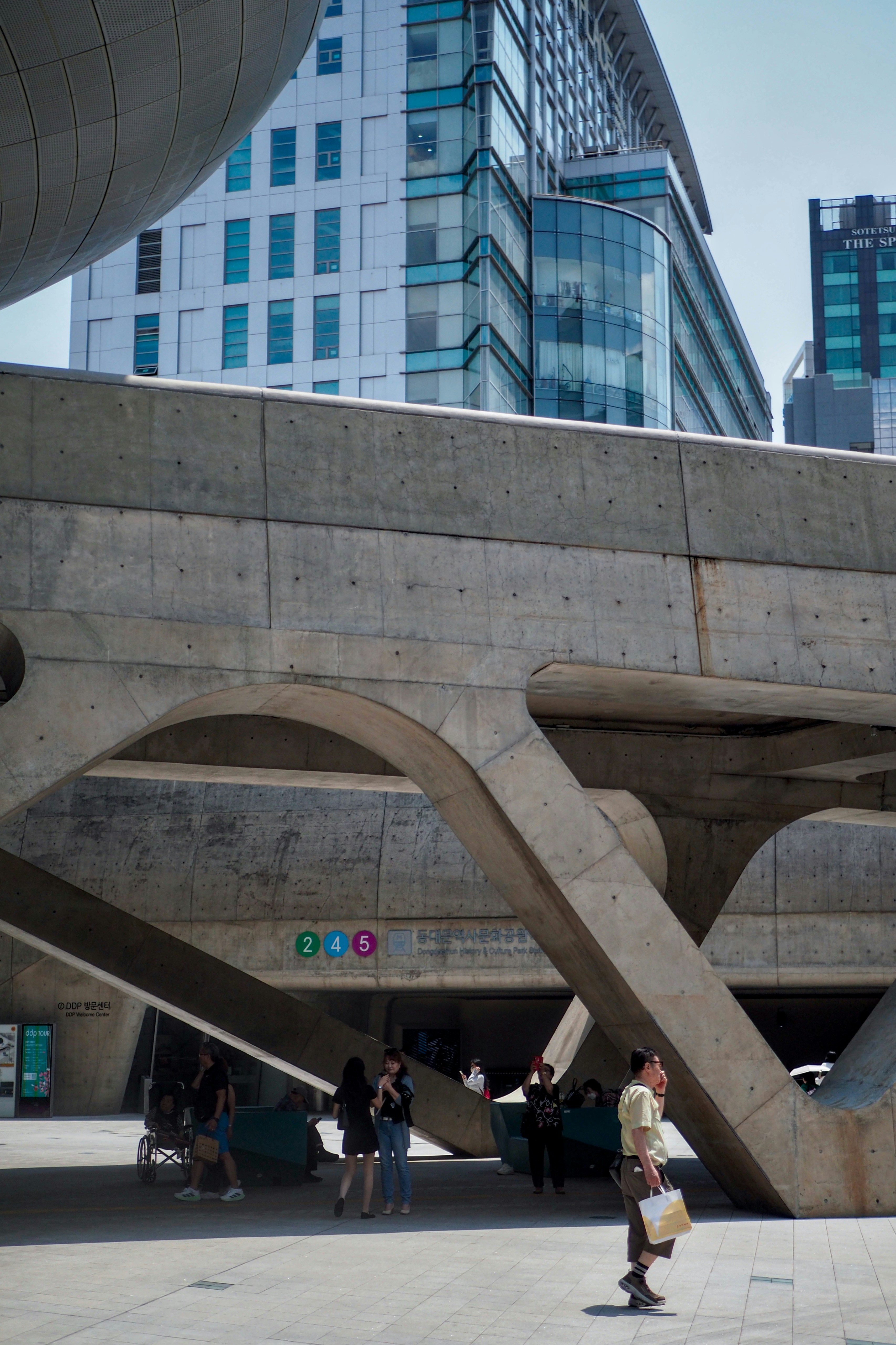 Concrete Curves and Glass at The Crossing