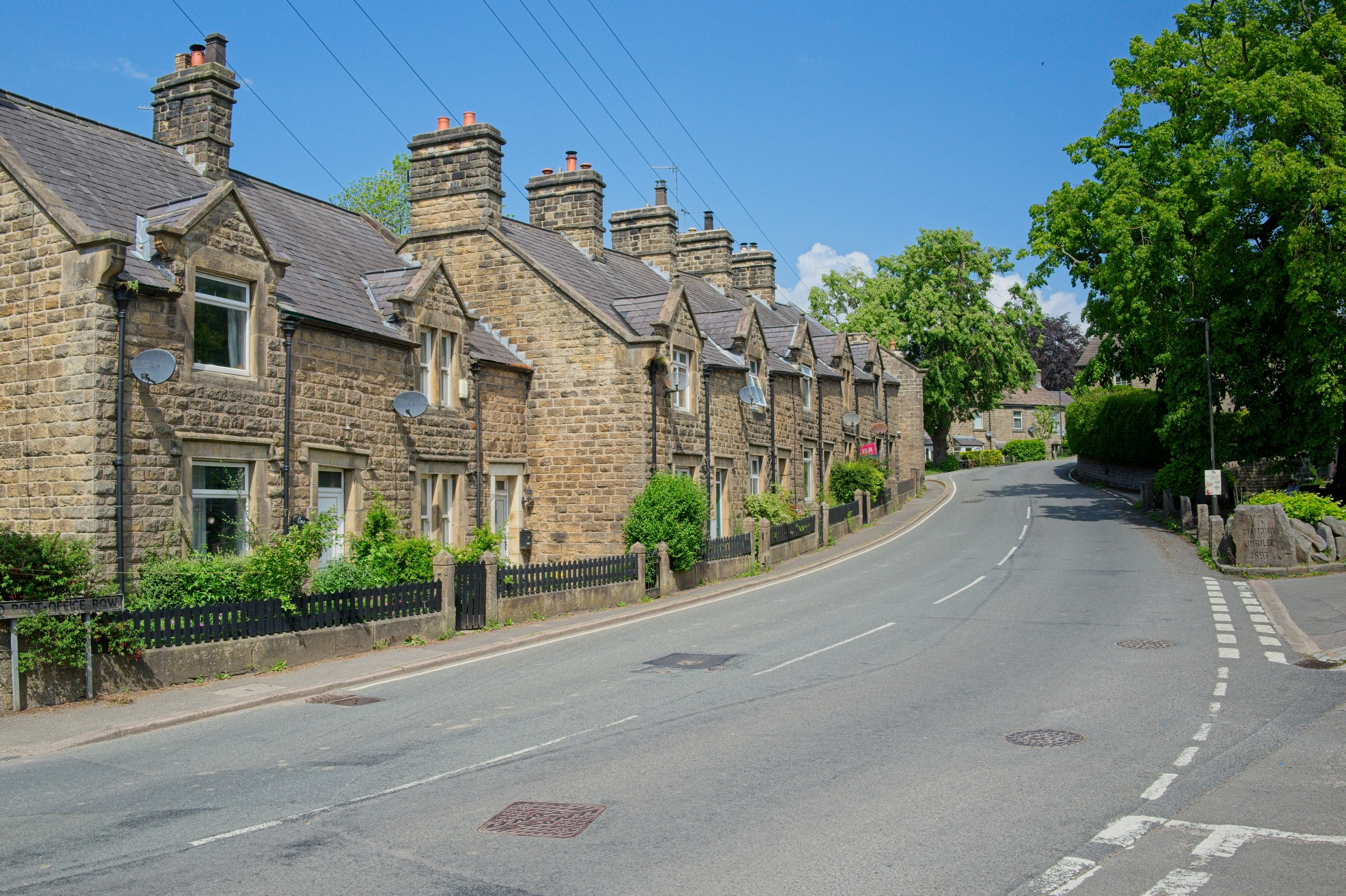 Stone Terrace on a Quiet English Lane
