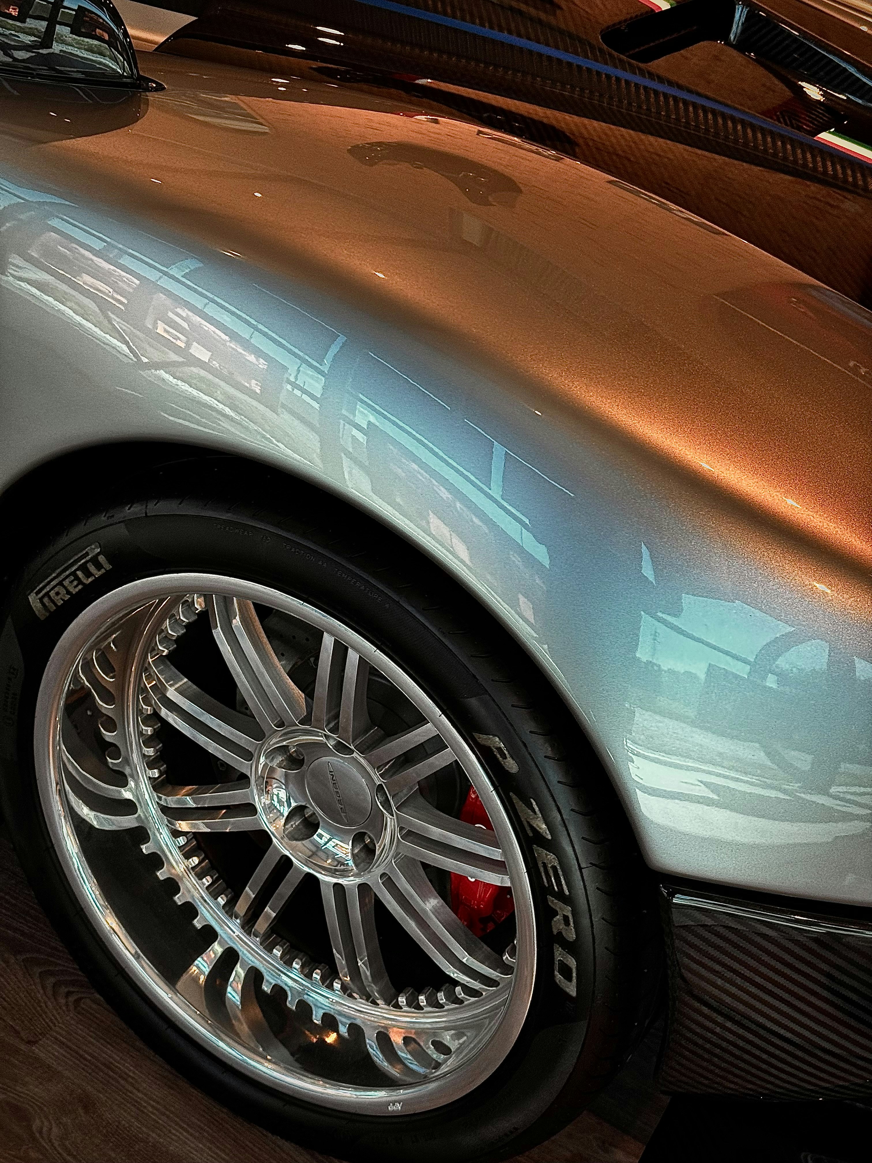 Chrome Wheel Reverie: A Close-Up of Precision and Shine