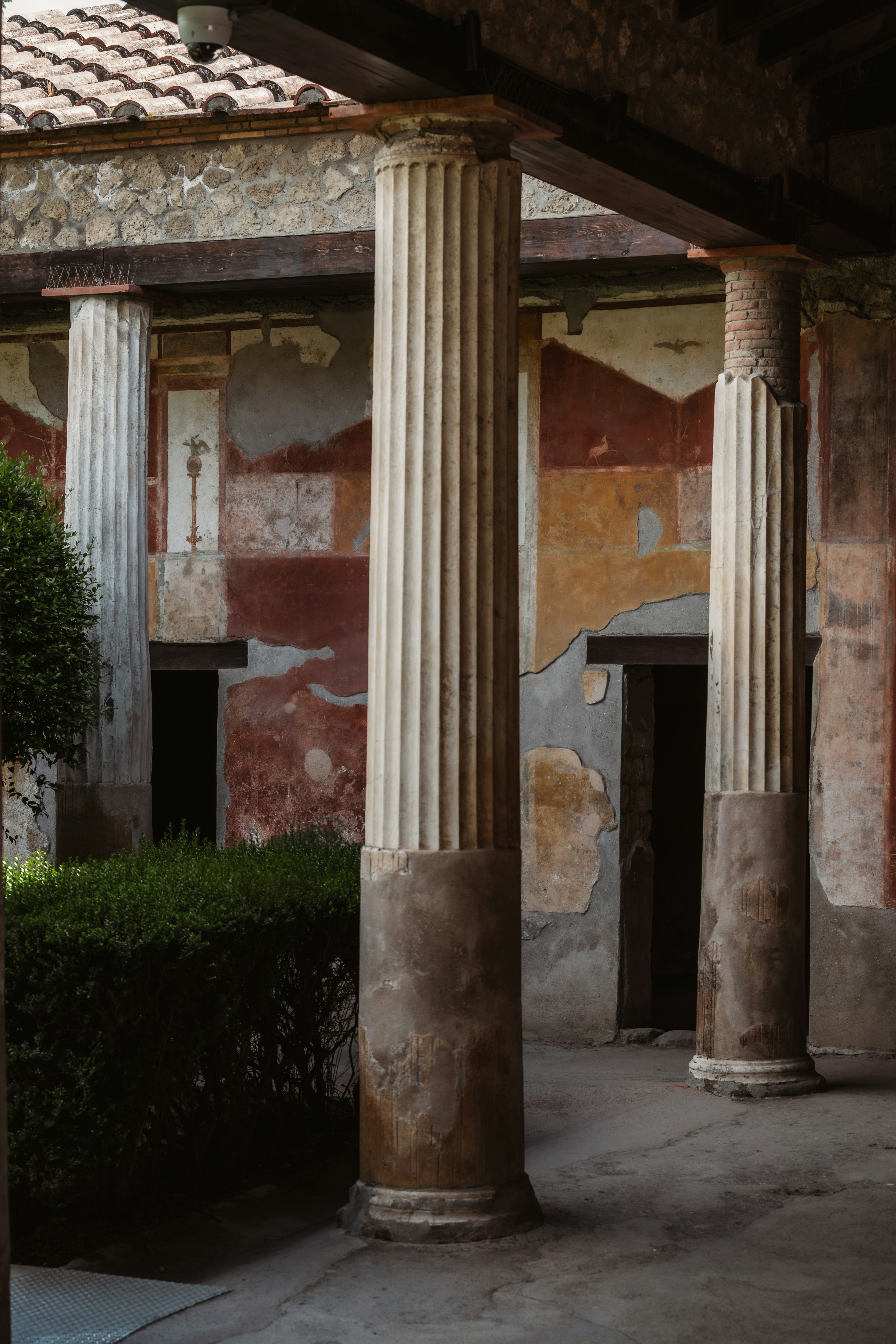 Columns and Timeworn Facade: Echoes of a Hidden Courtyard