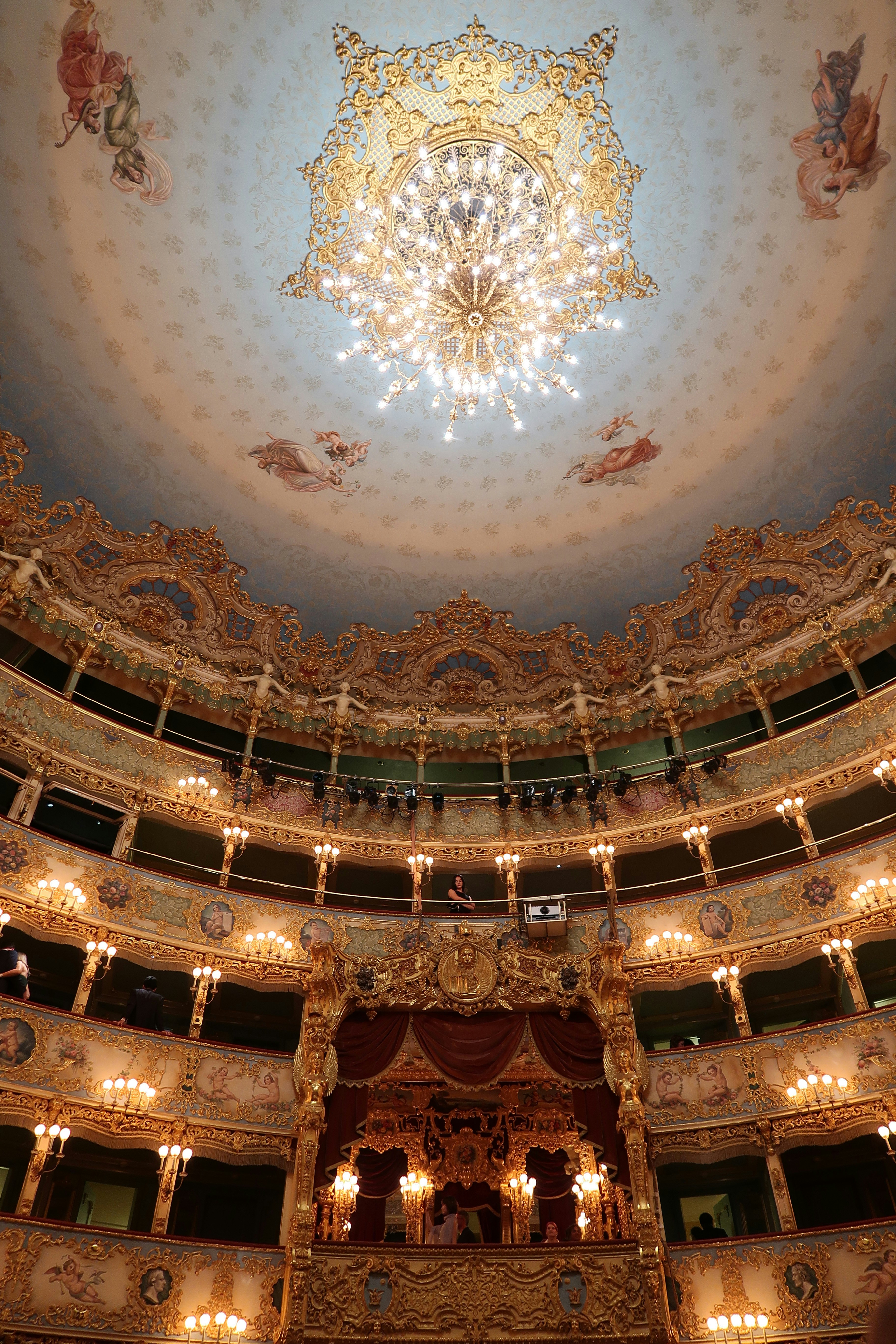 Opulent Dome to Auditorium: A Gilded Theater Interior