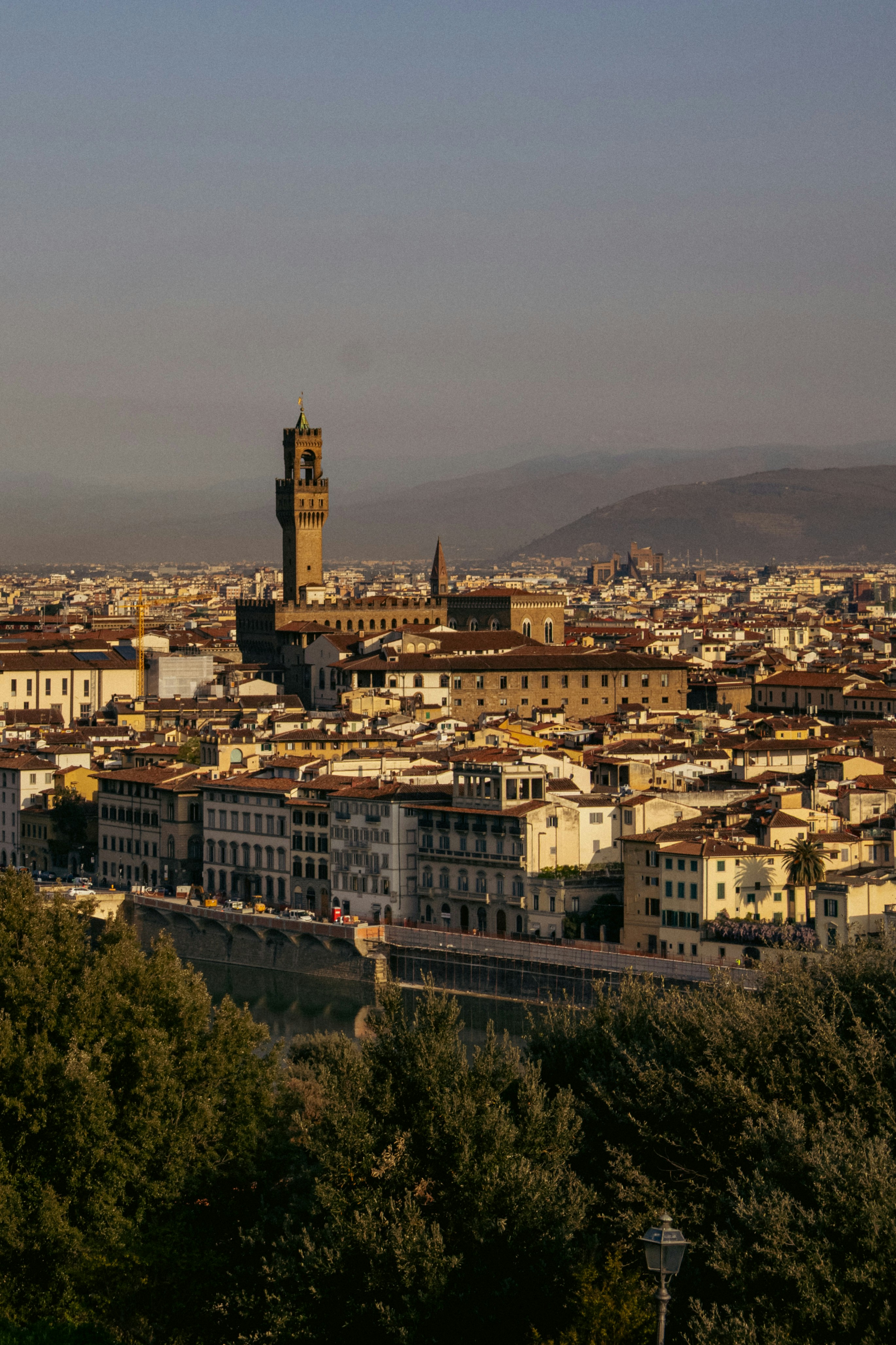 Florentine Skyline: Clock Tower and Riverbend
