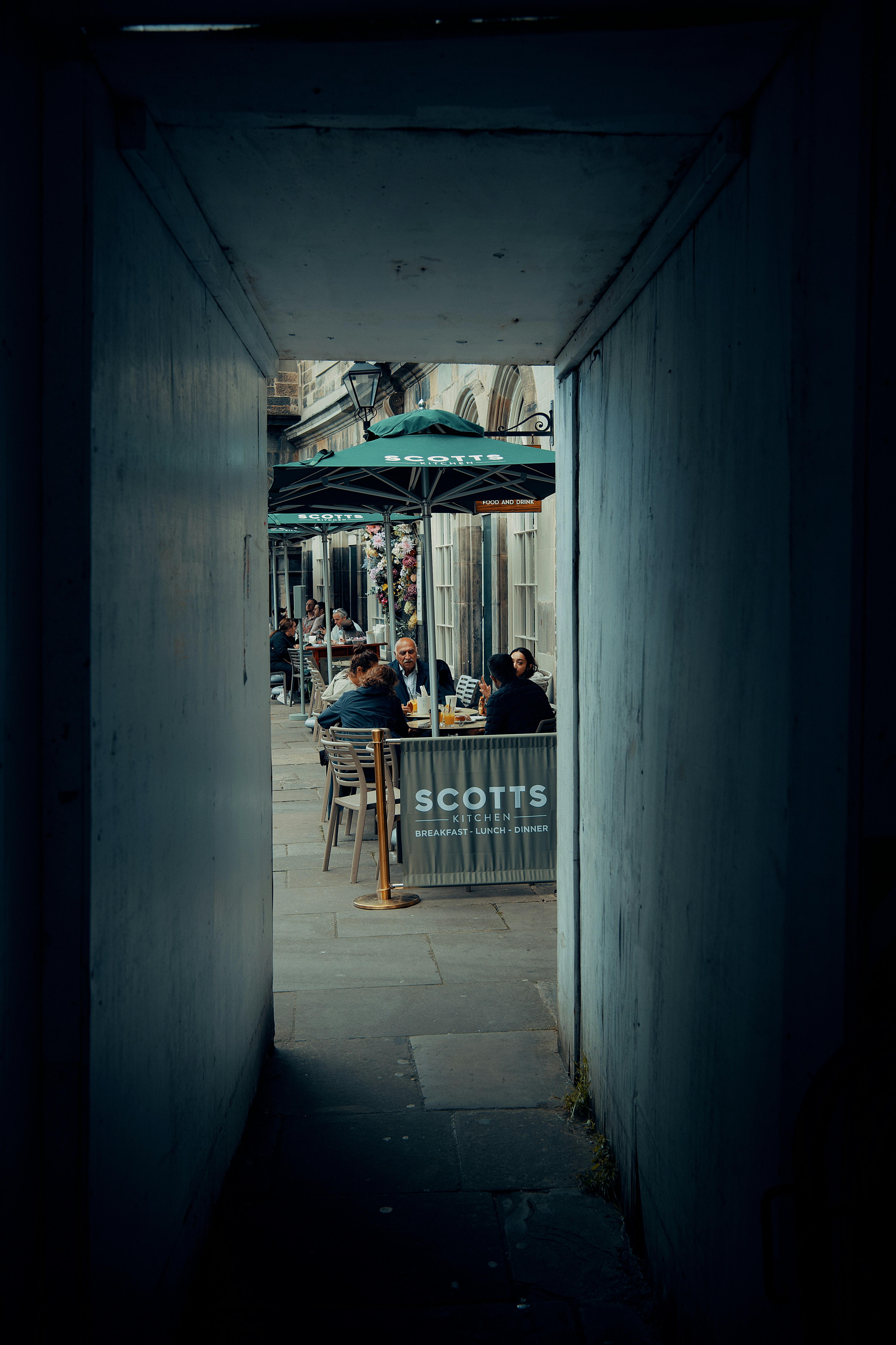 Through the Alley to the Café Scene