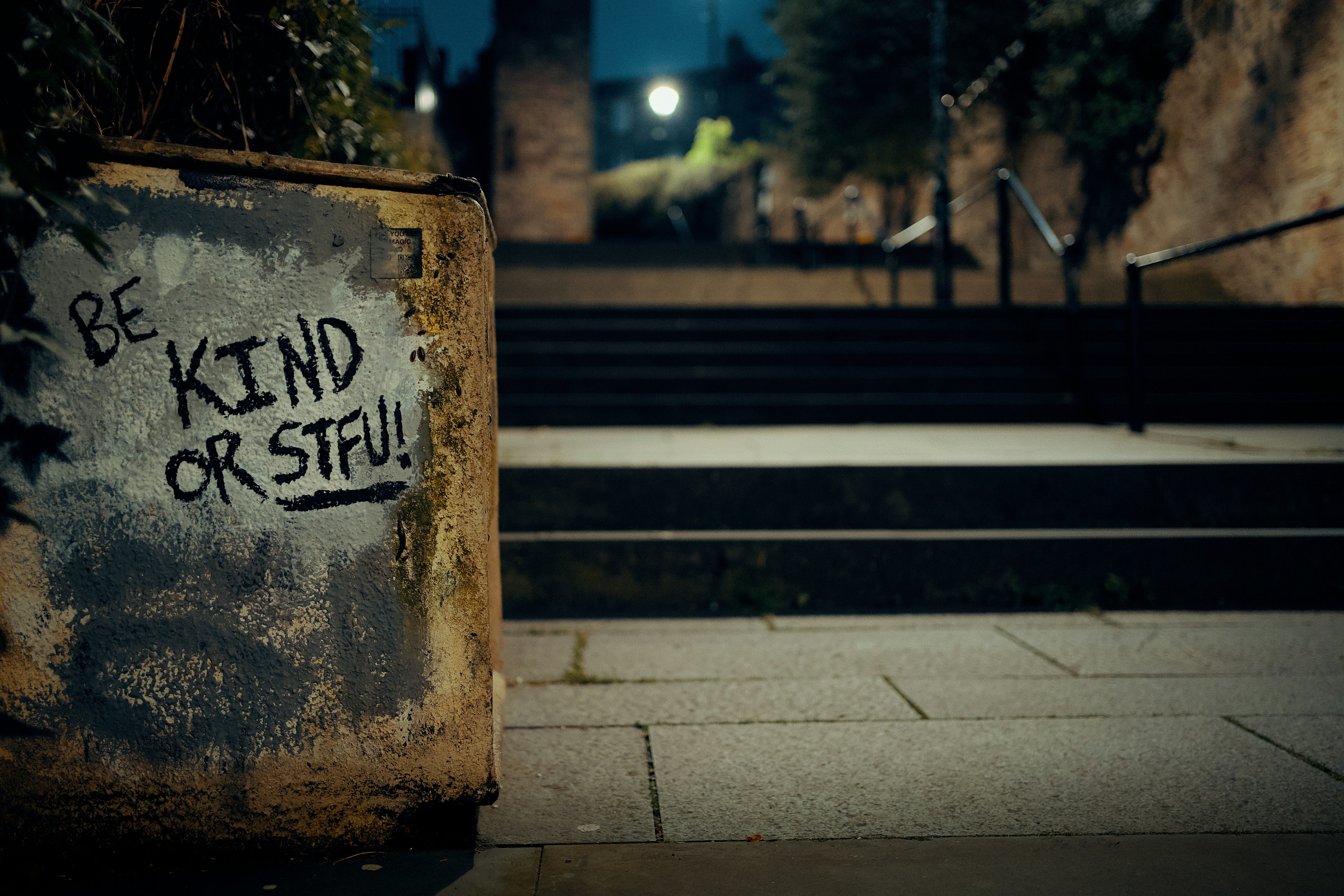 Graffiti at the Edge: A Quiet Staircase of Night