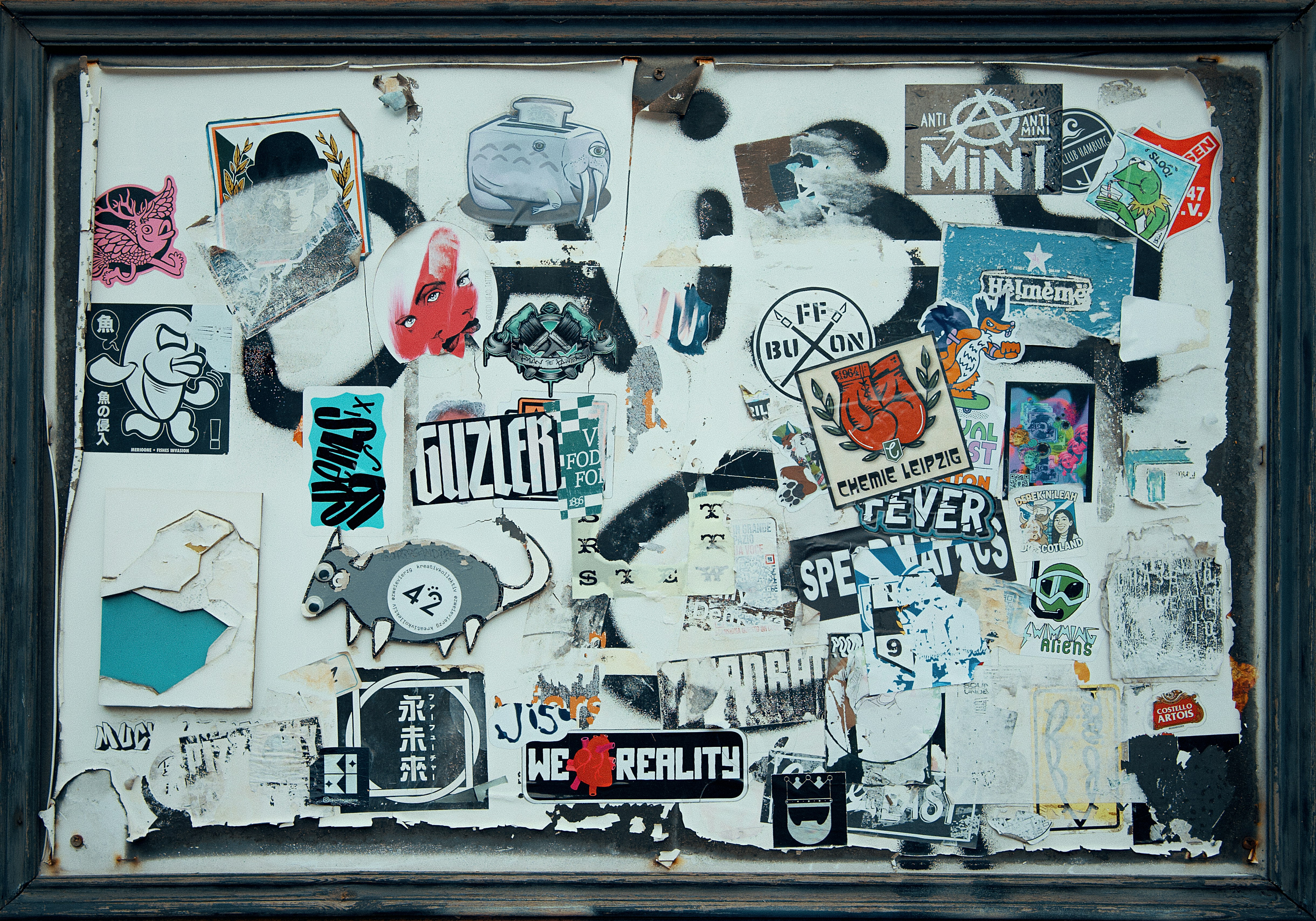 Patchwork Portrait: A Frame of Decals and Fragments