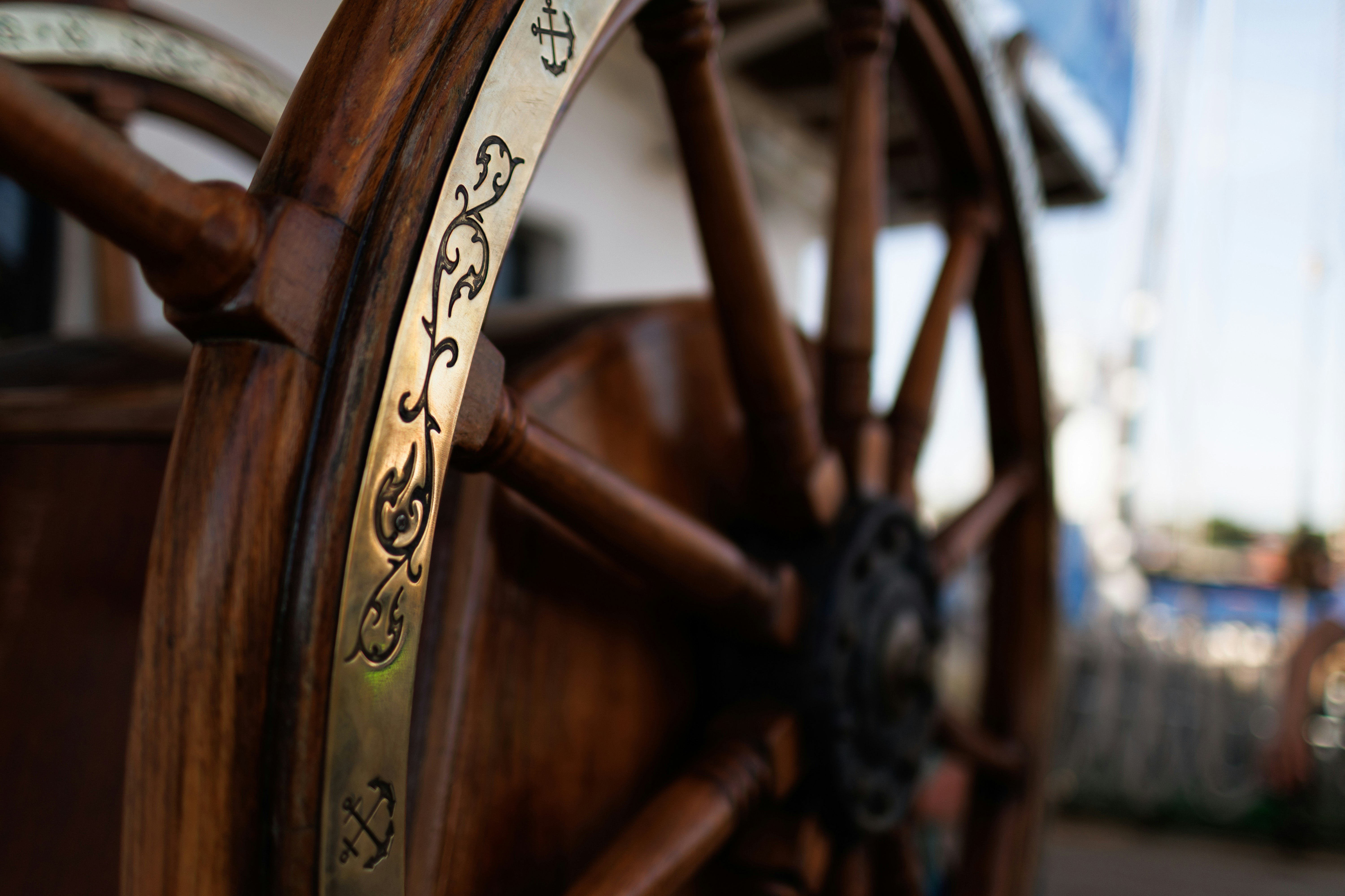 Spoked Heritage: A Sailor’s Wheel in Focus