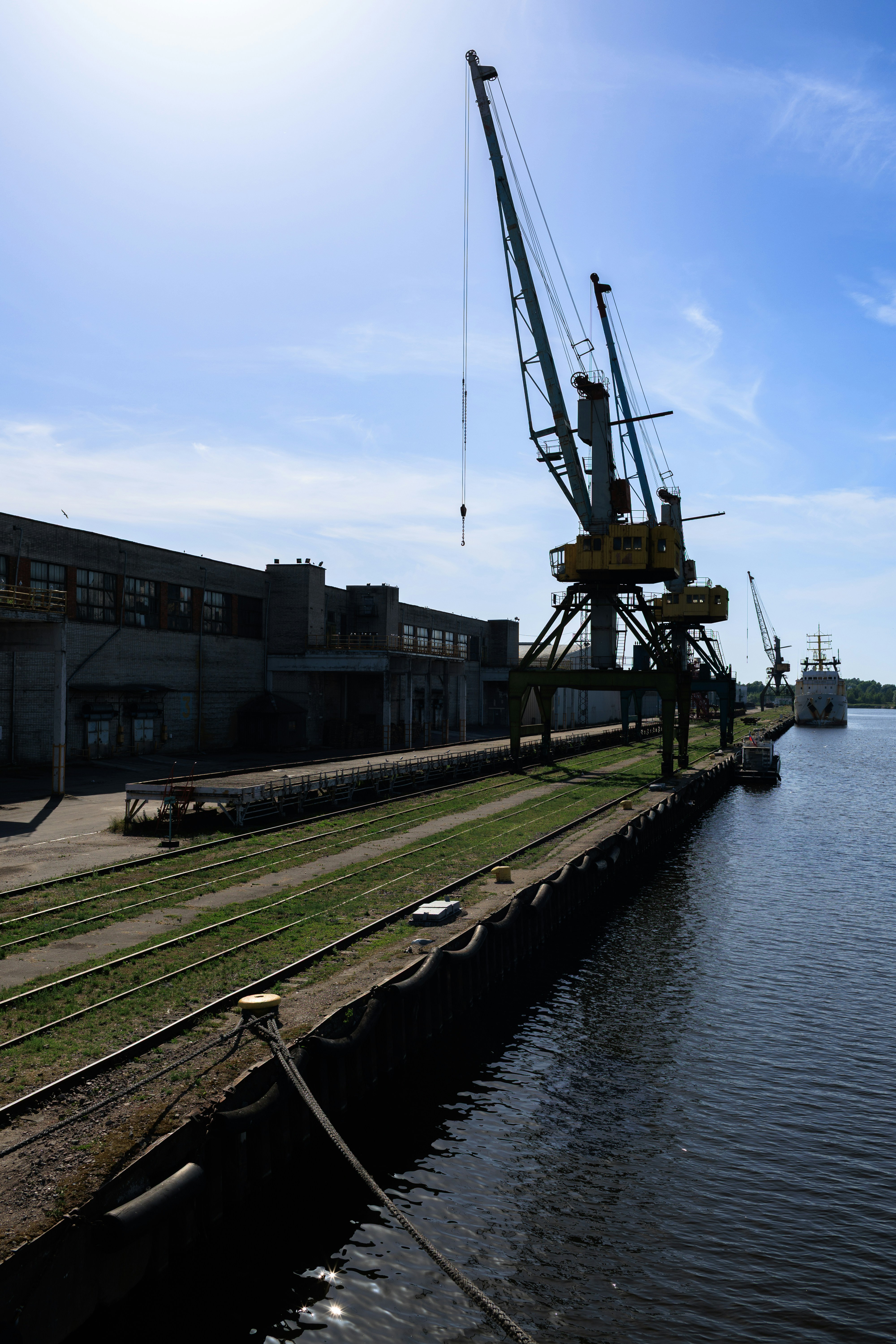 Crane Sunset at the Industrial Wharf