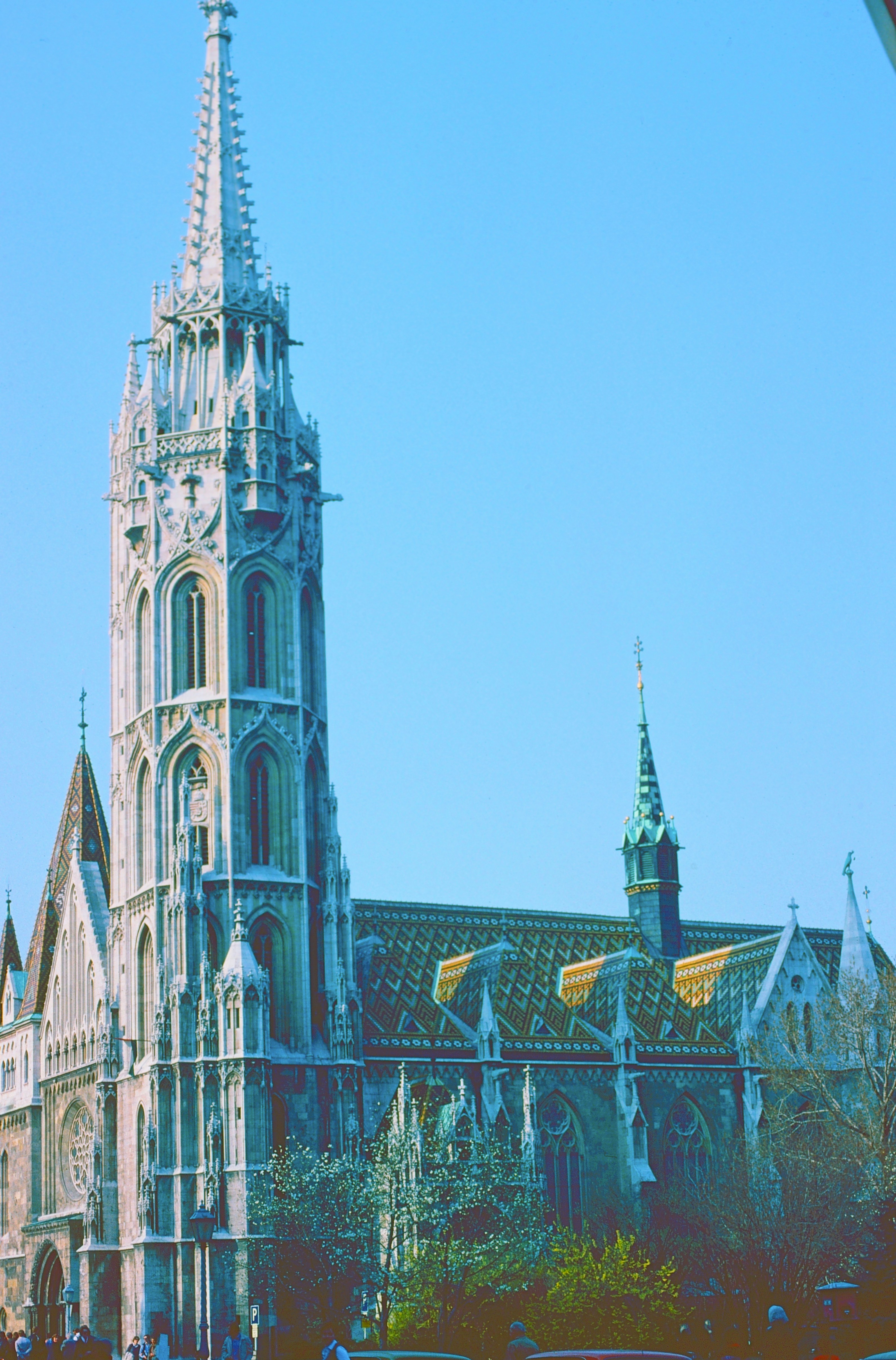 Gothic Spire Rising Against a Clear Sky