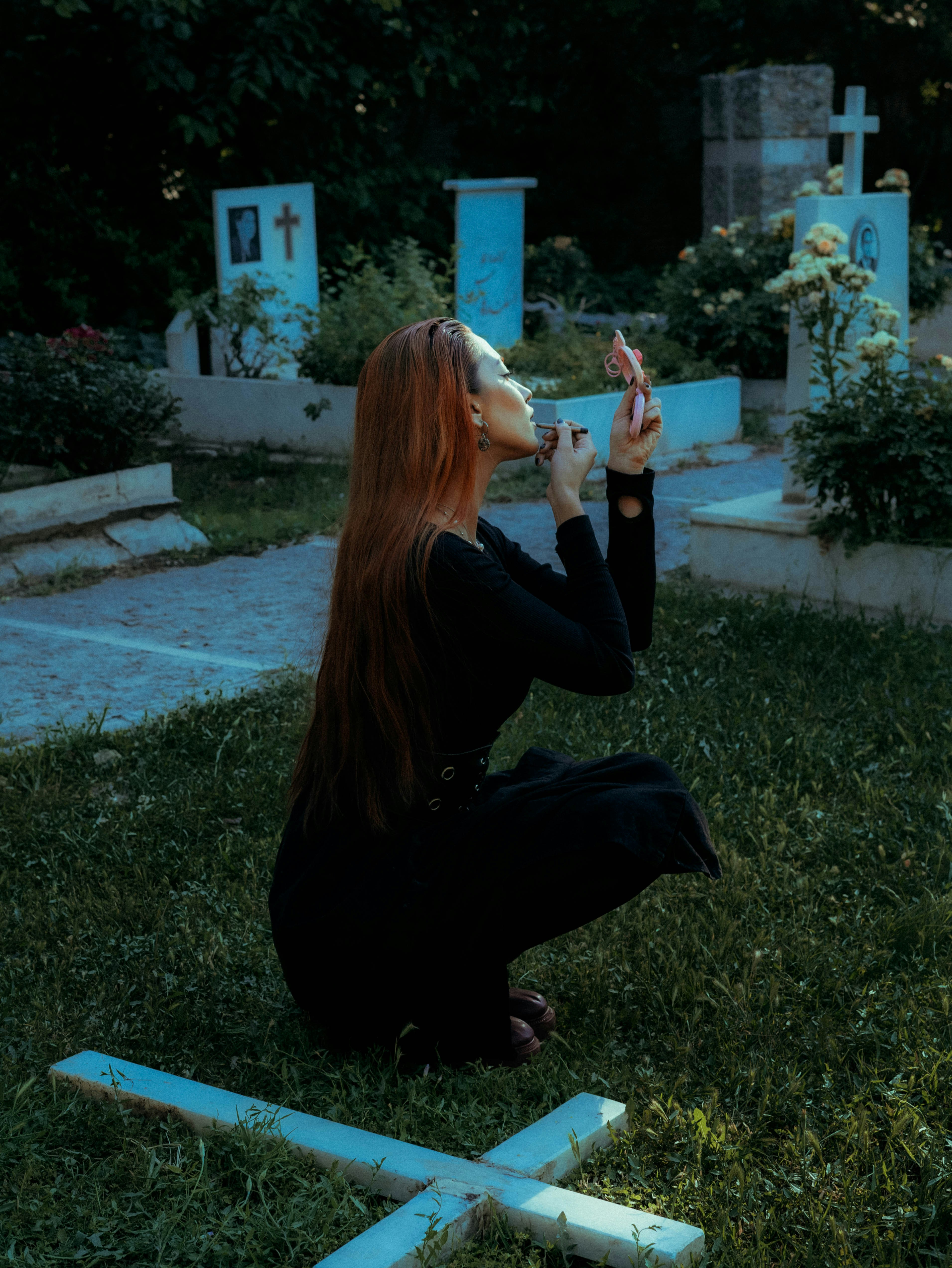 Moonlit Lullaby in the Cemetery Garden