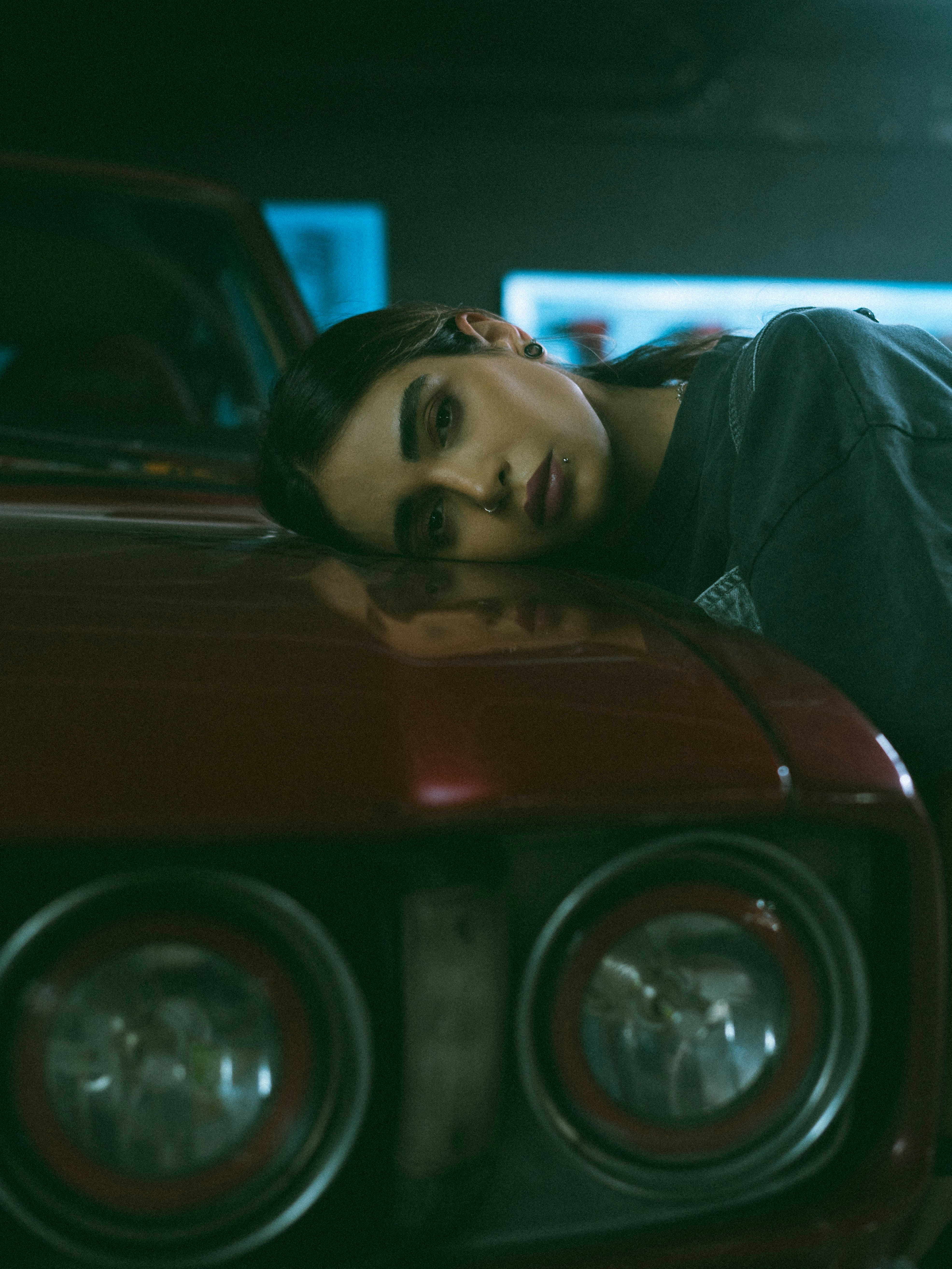 Resting on Chrome: A Quiet Night with the Car