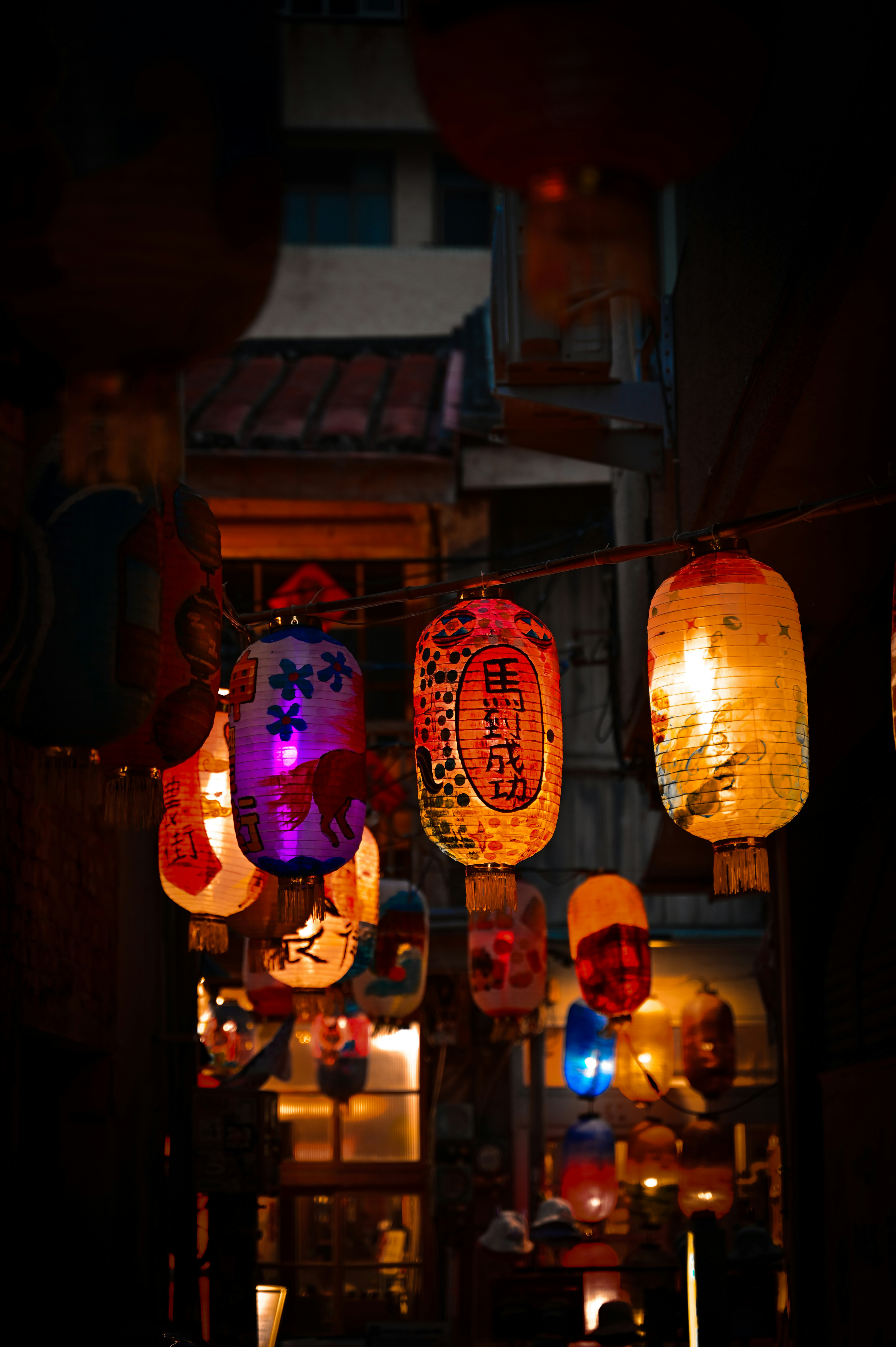 Lantern Street: Warmglow in a Quiet Night Corridor