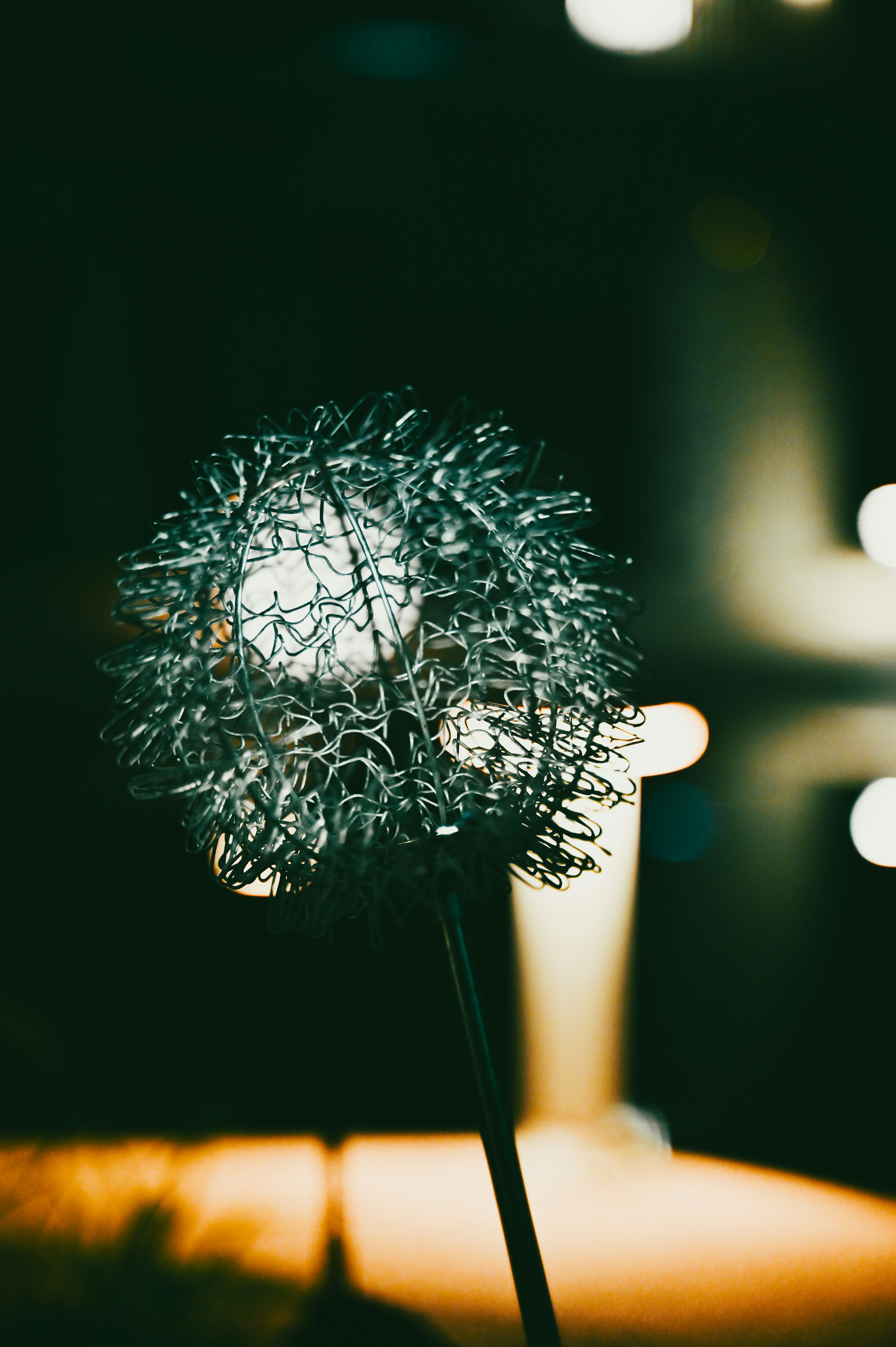 Dancing Metal Bloom under Night Lights