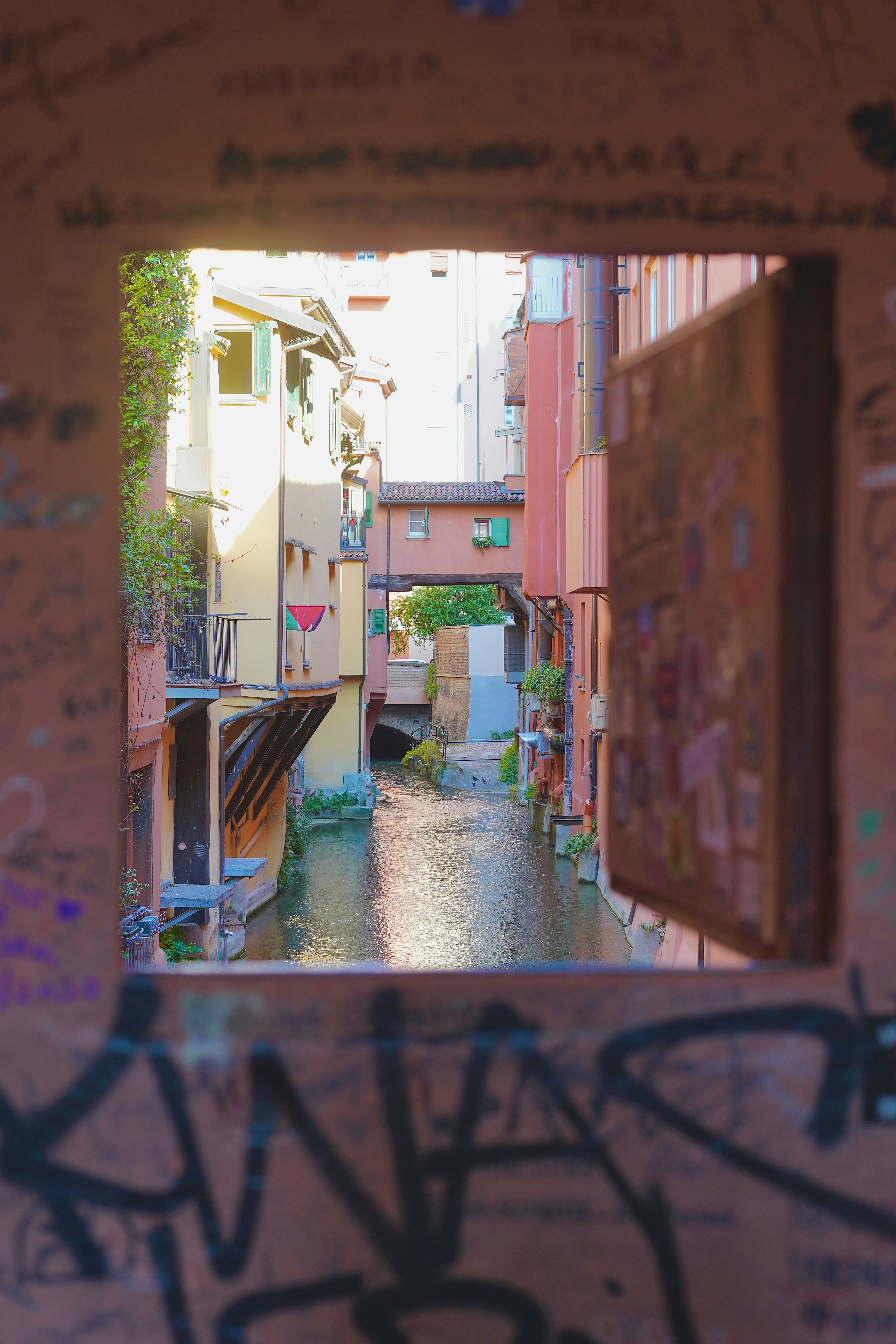 Through the Graffiti Arch to a Quiet Canal Morning