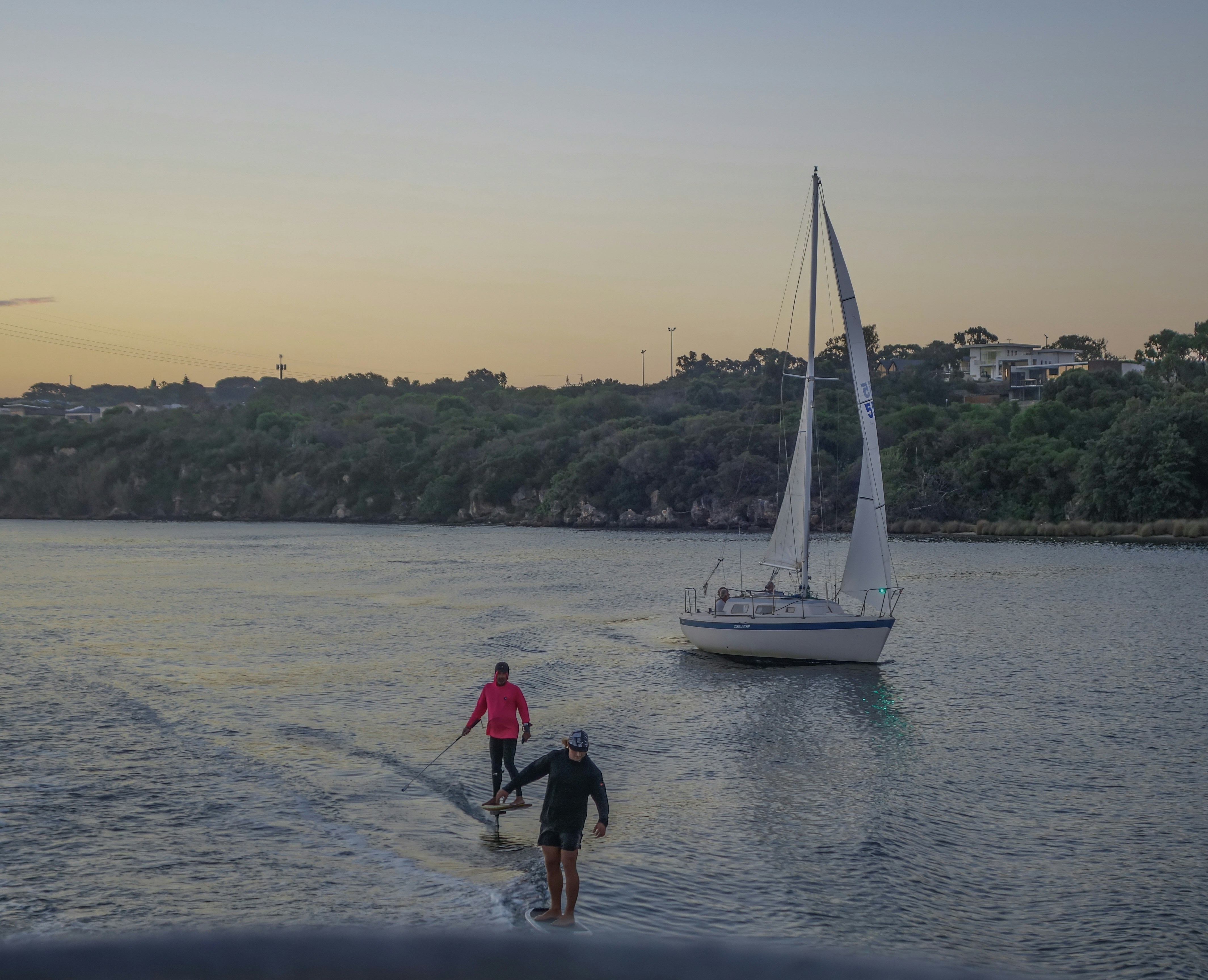 Sailboat at Dusk: Toward the Quiet Shore