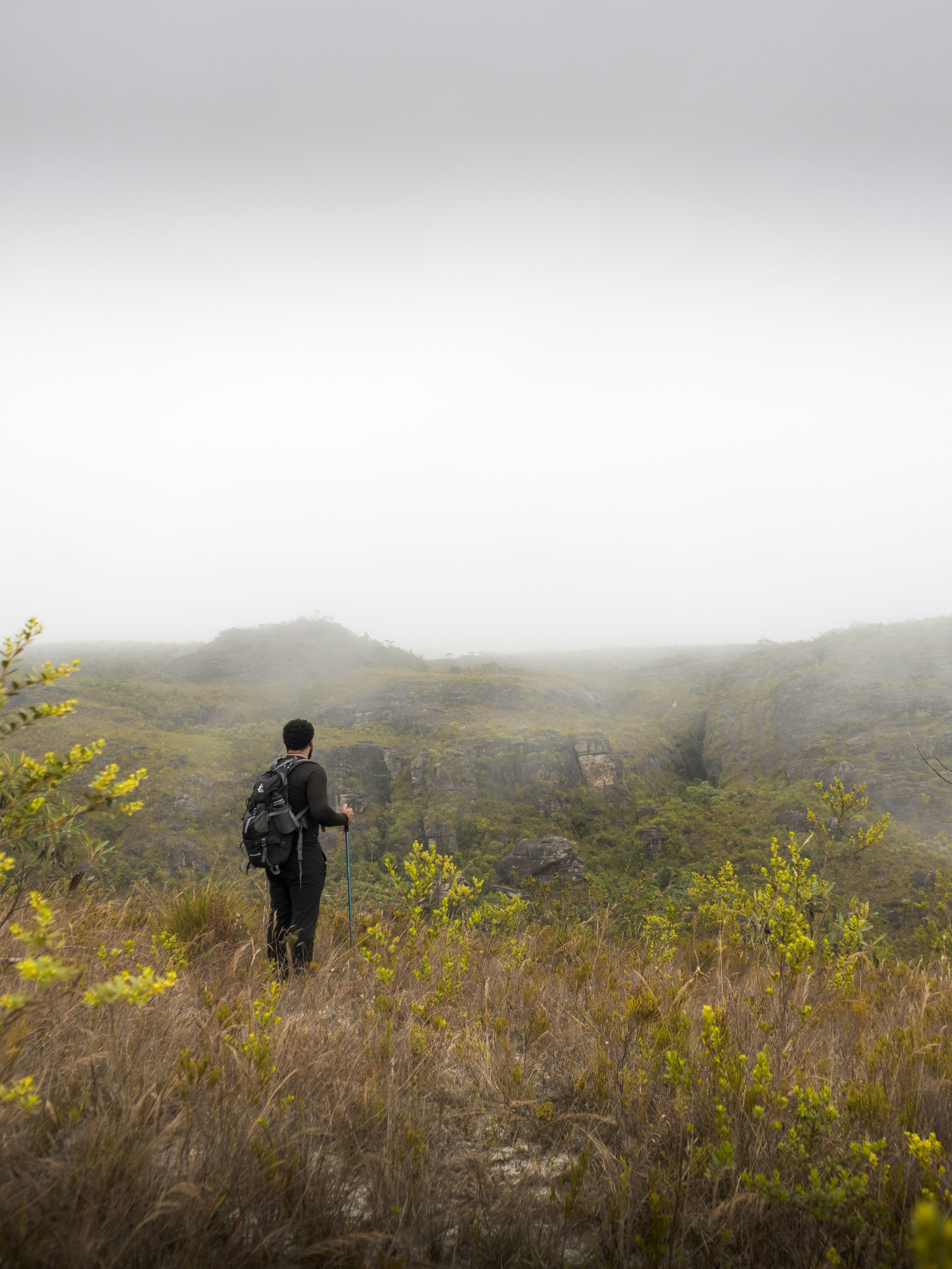 Lonely Climber at the Edge of Misty Rift