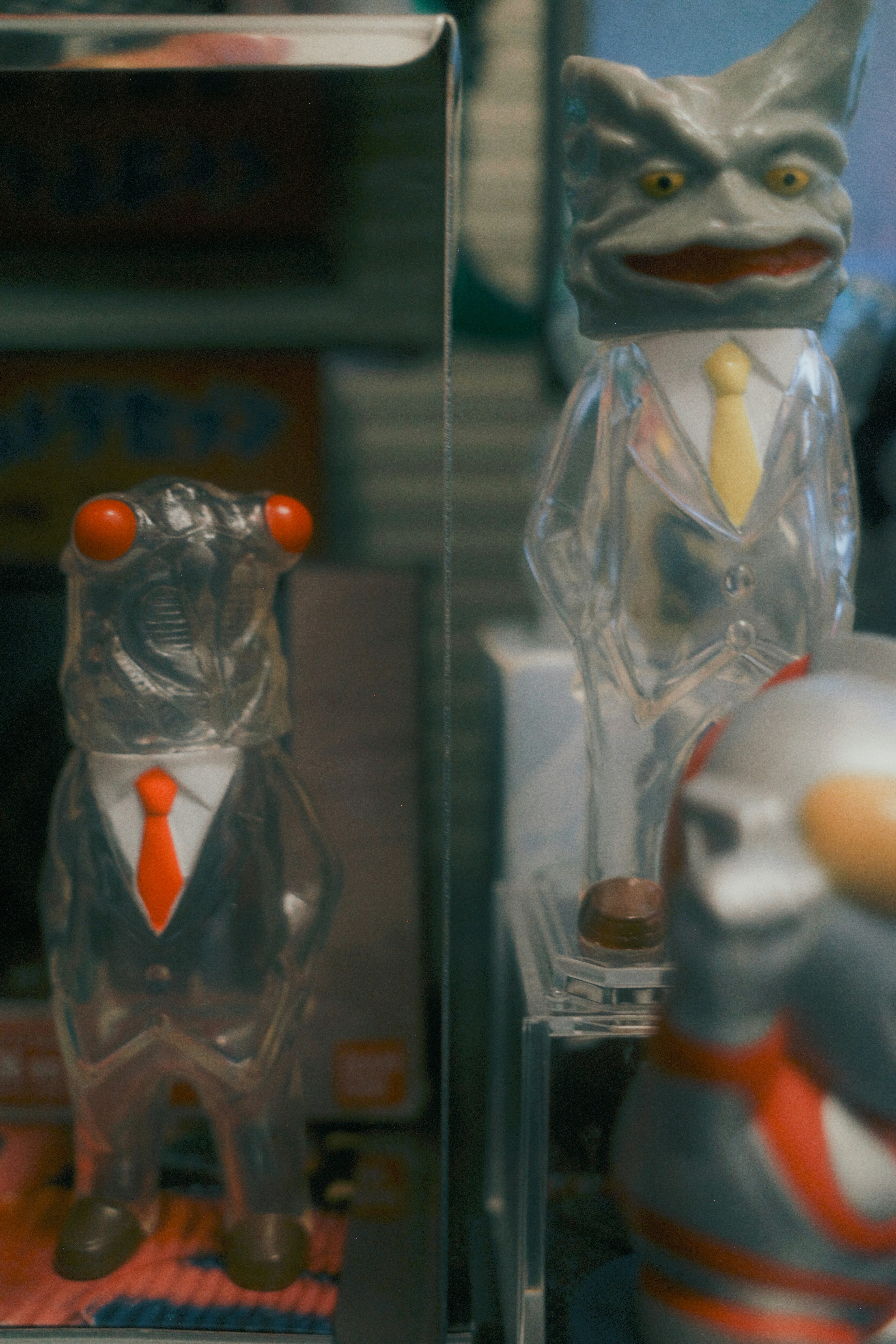 Glass Figures in a Curious Display
