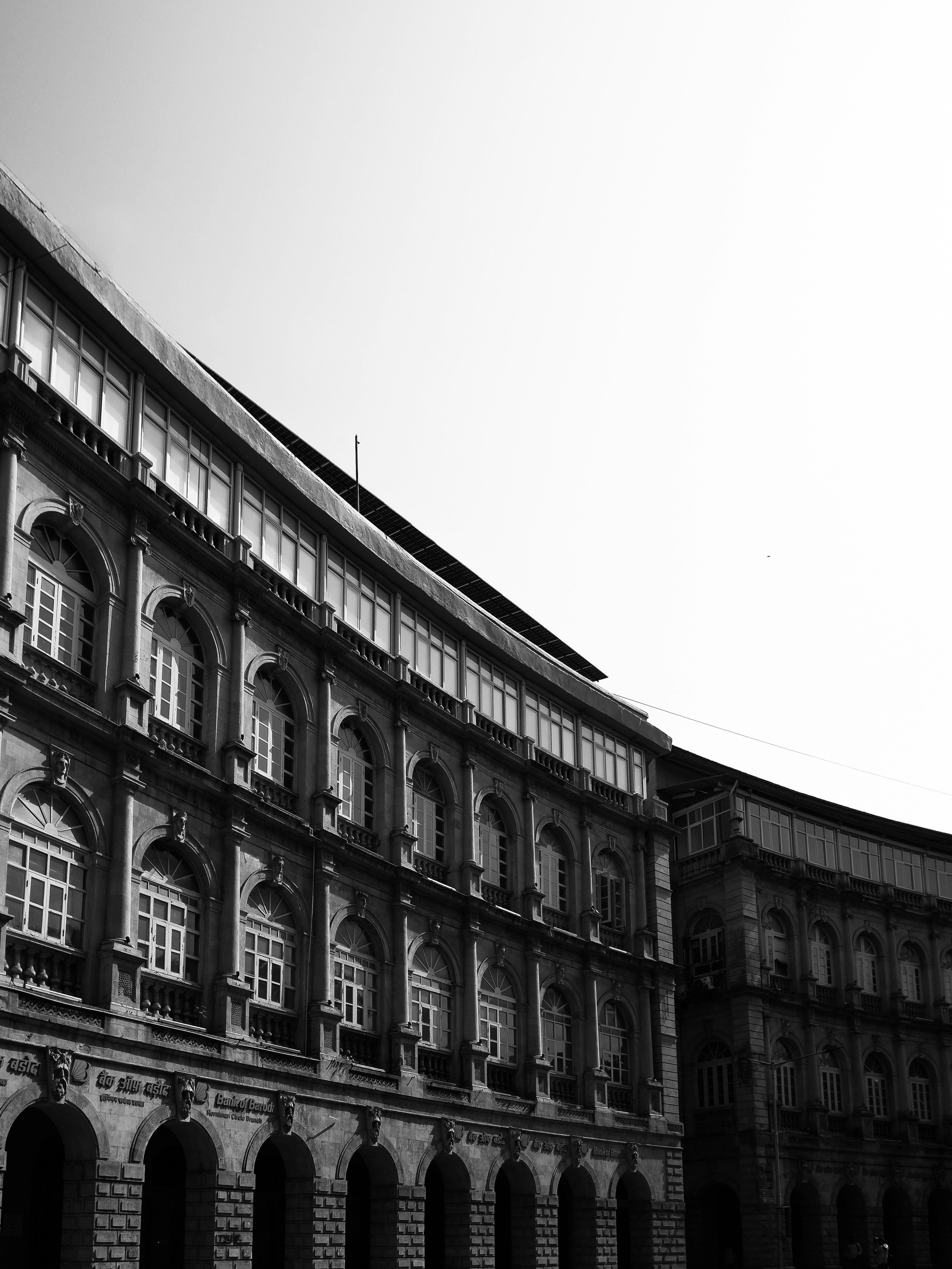 Arcaded Facade in Twilight Light