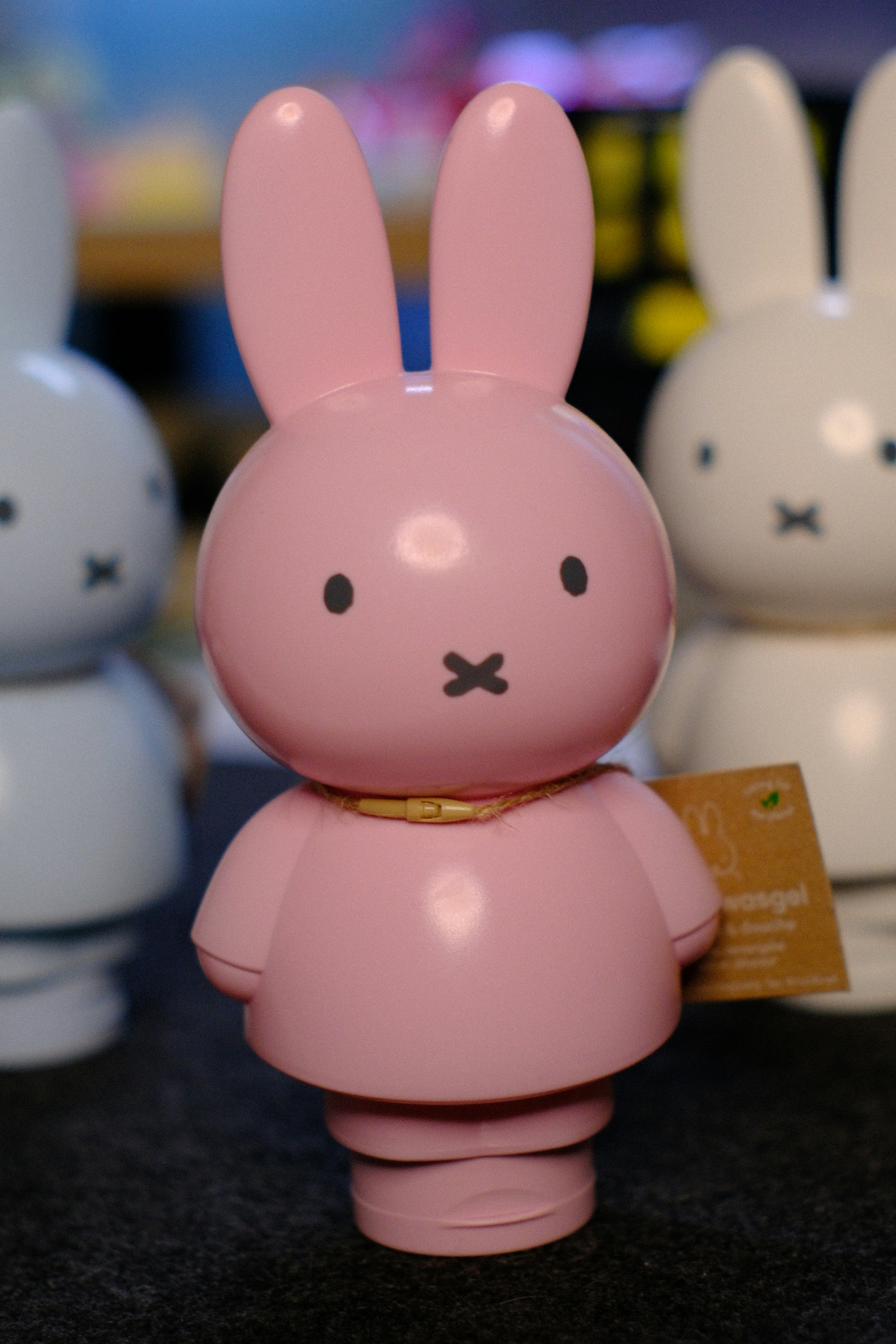 Soft-pink Bunny with a Curious Gaze in a Quiet Display