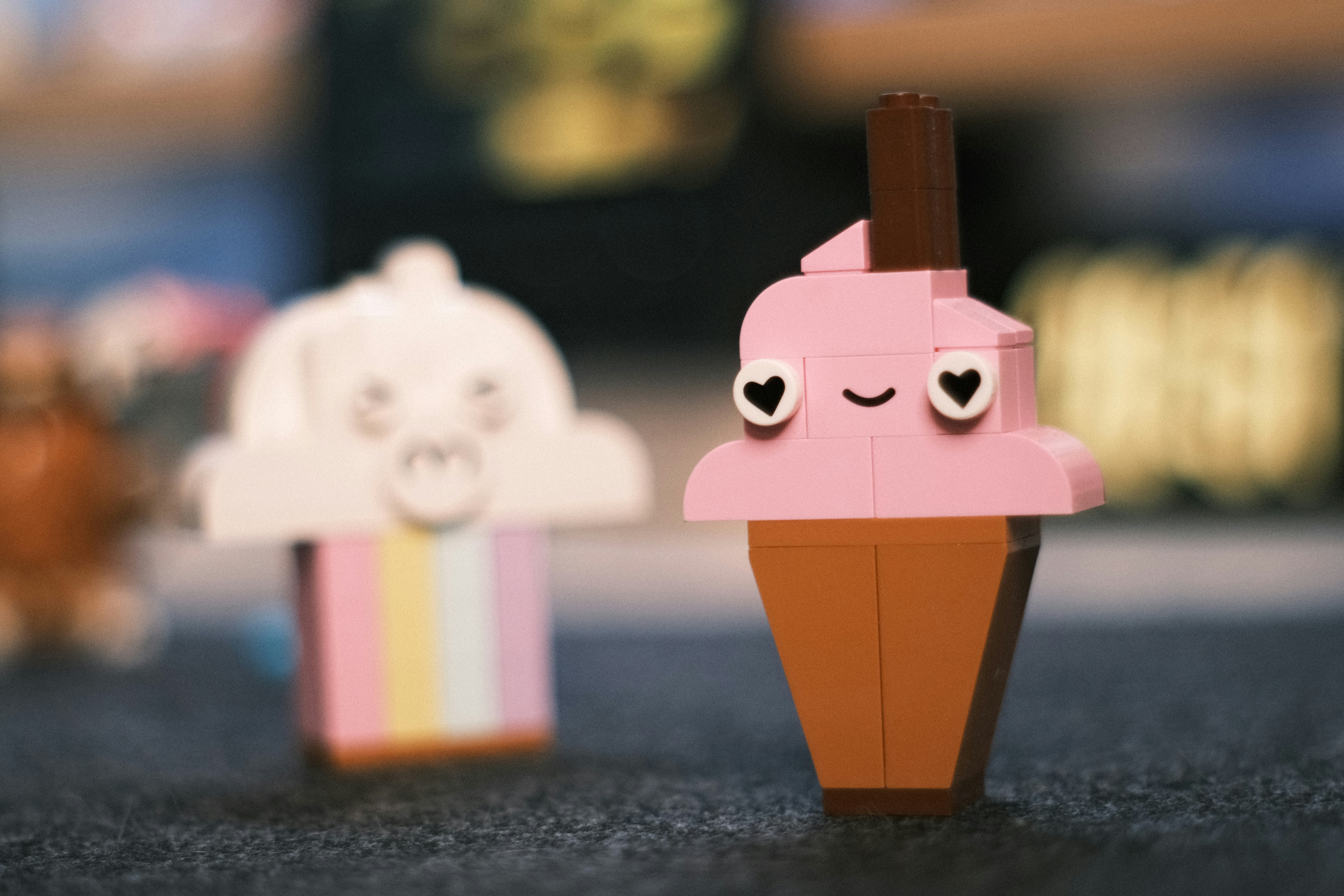 Lego Ice Cream Friend Faces the Camera