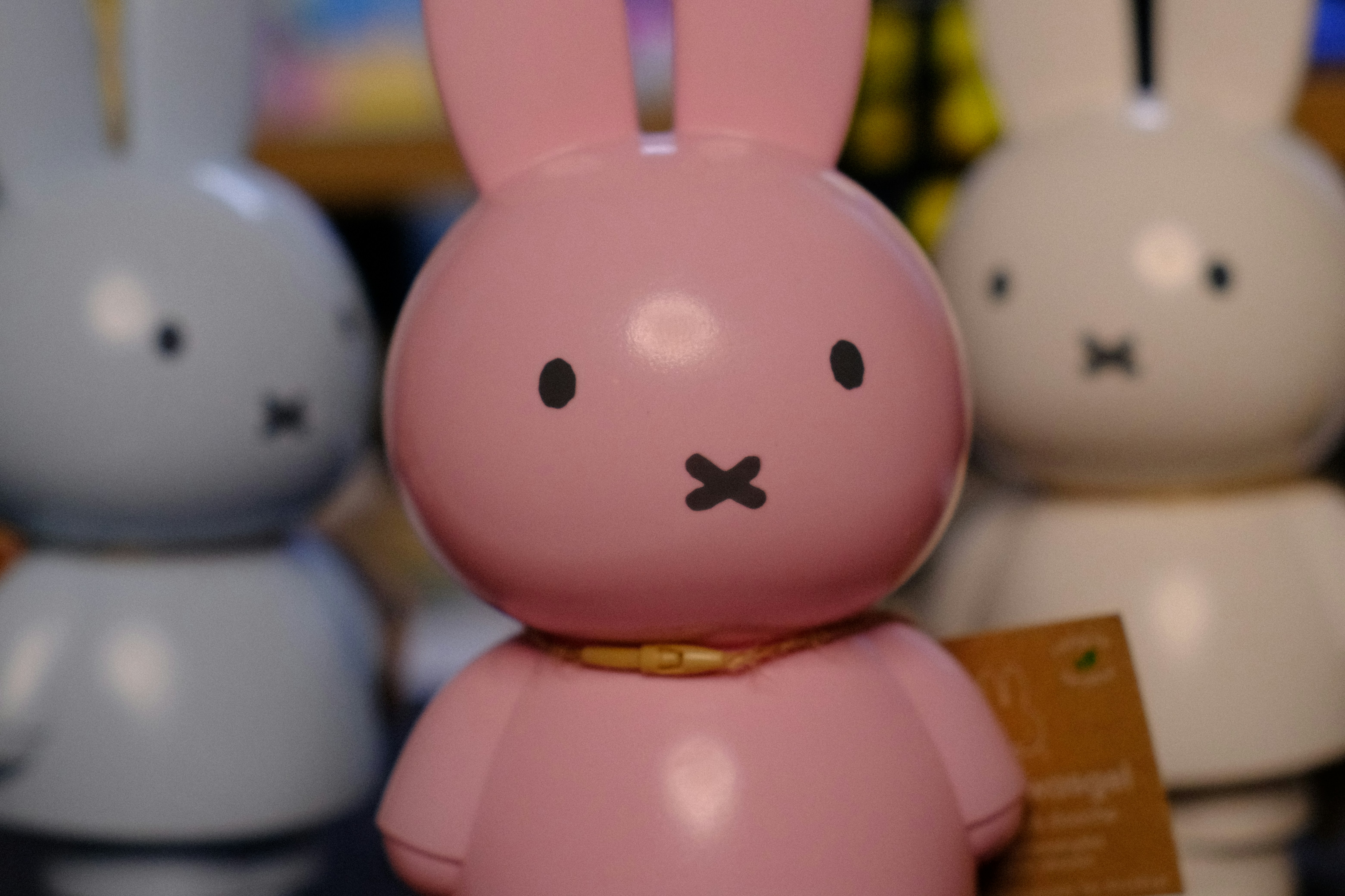 Pink Bunny in Focus: A Close-Up of Toy Softness