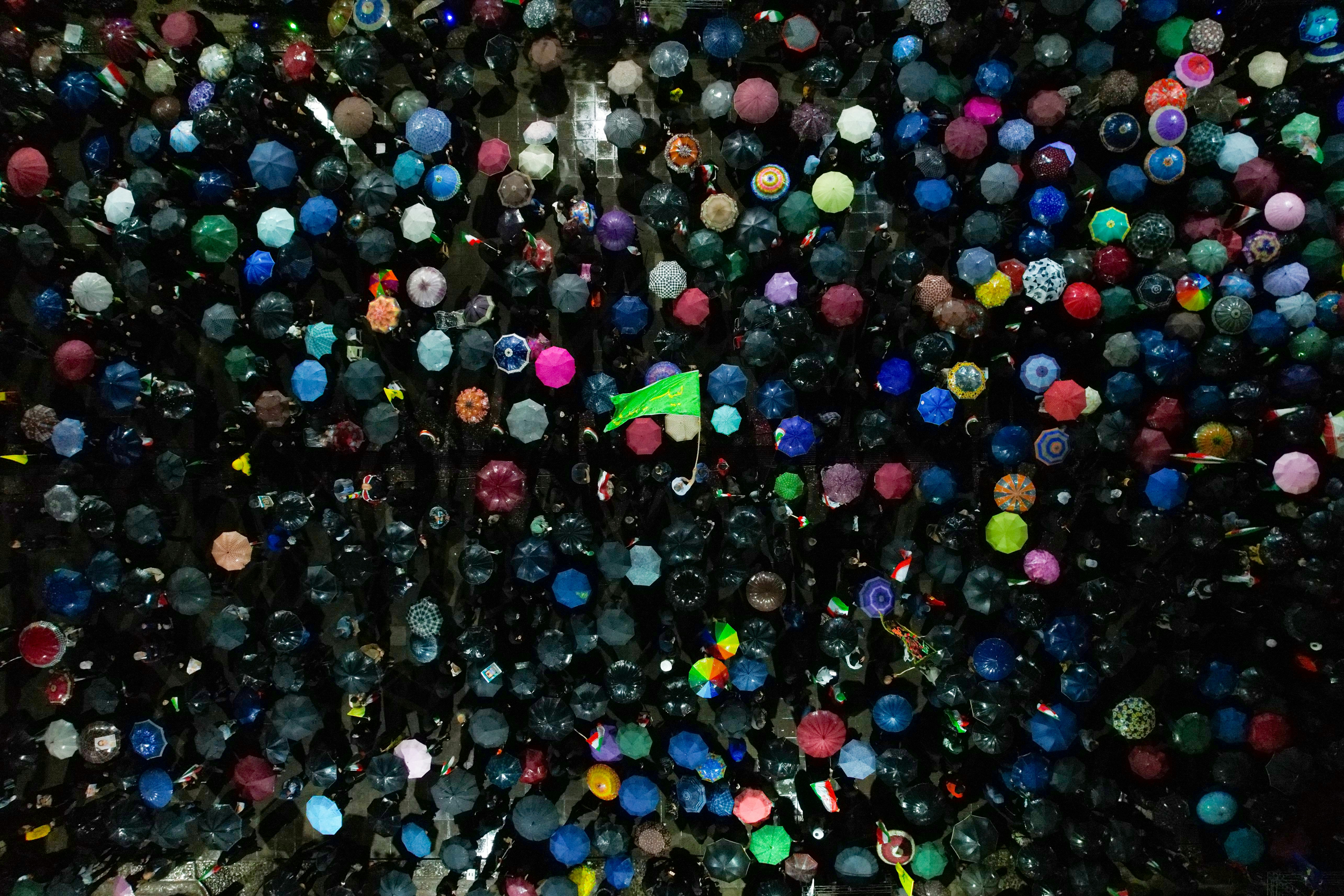 Colorful Capsule Sea: A Dense Rooftop of Bottle Caps from Above