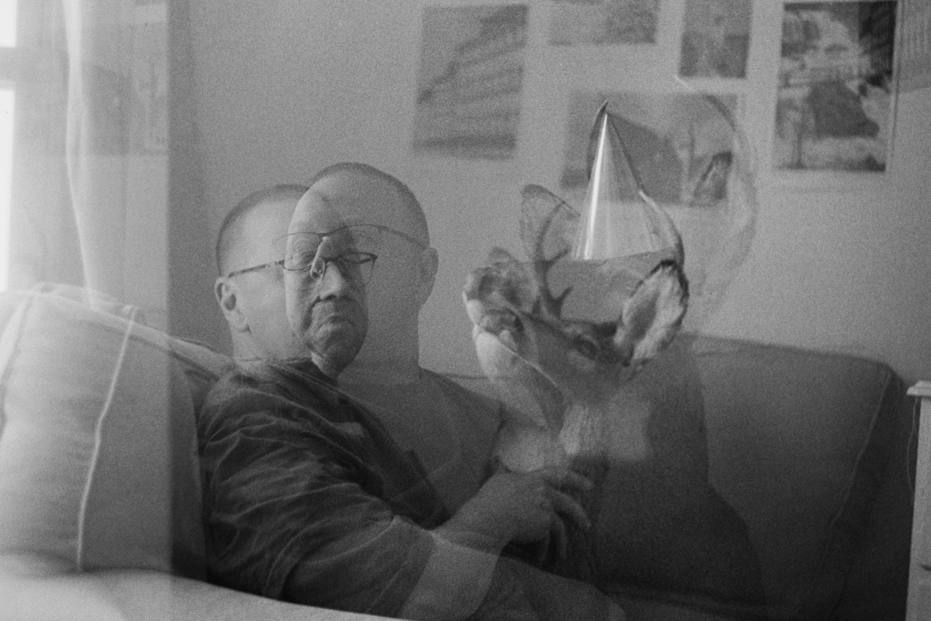 Double-Exposure Quietude: A Portrait in Ghosted Frames
