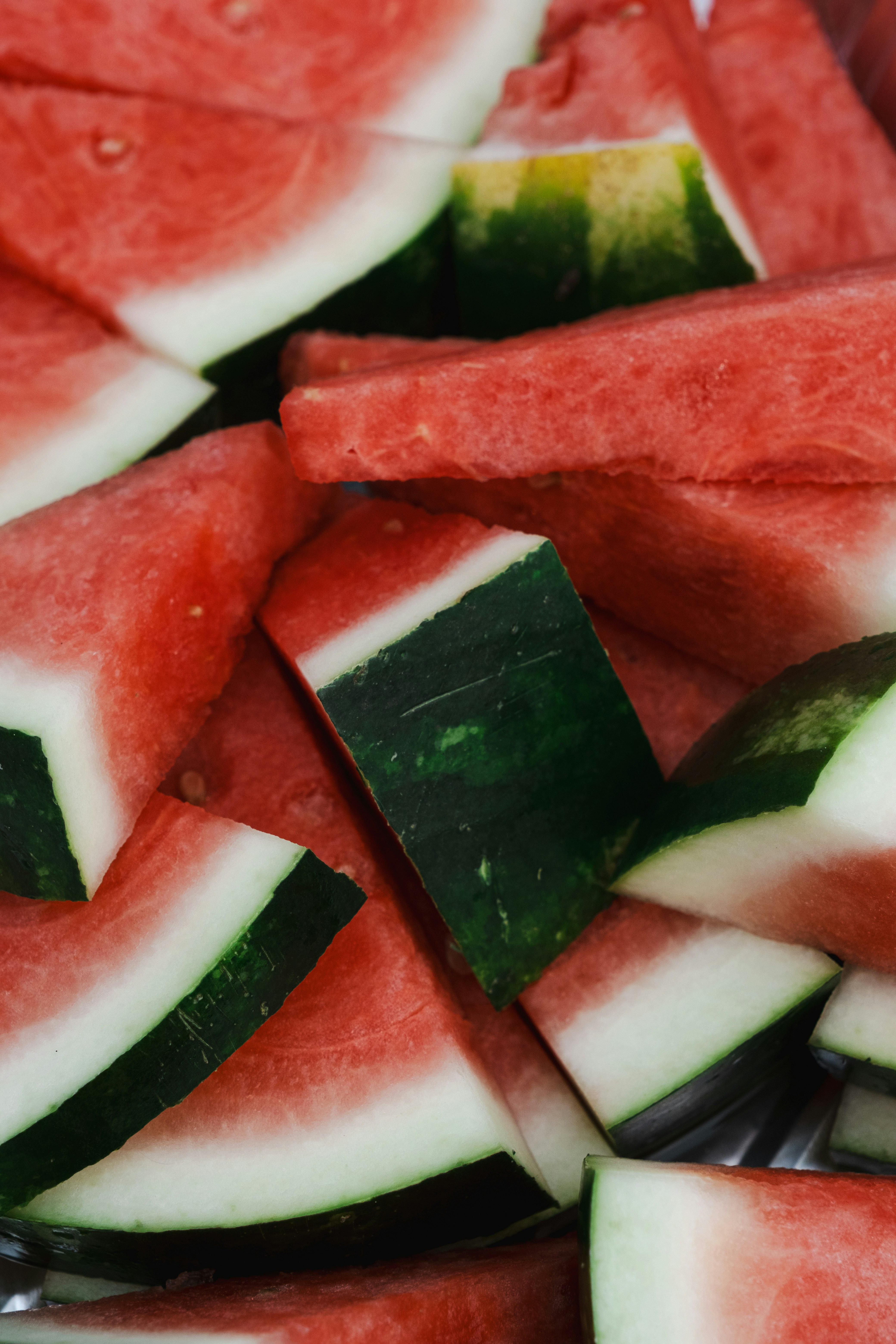 Juicy Red Geometry: A Slice of Watermelon Mosaic