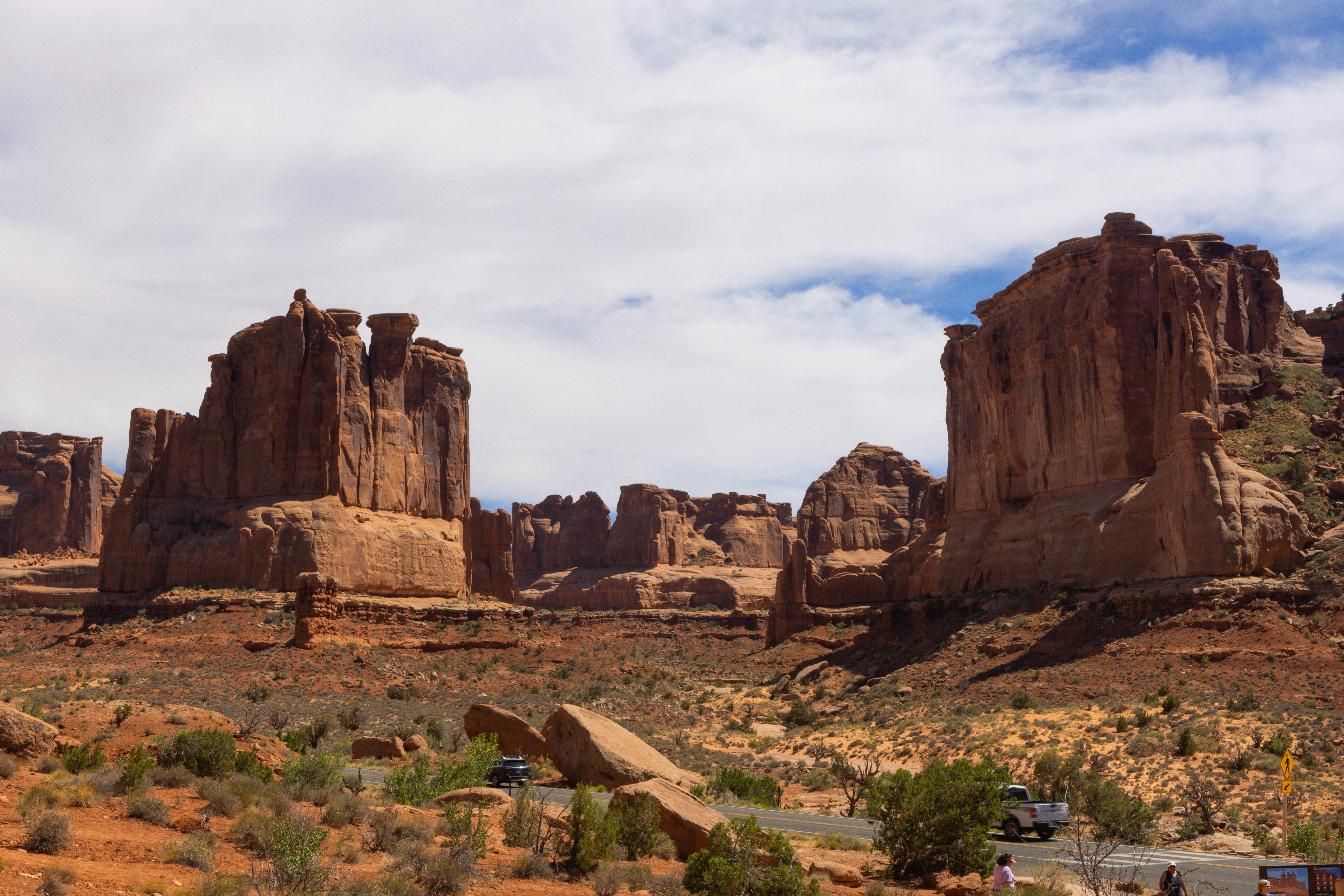Desert Towers at Midday: Monolithic Red Rock Formations