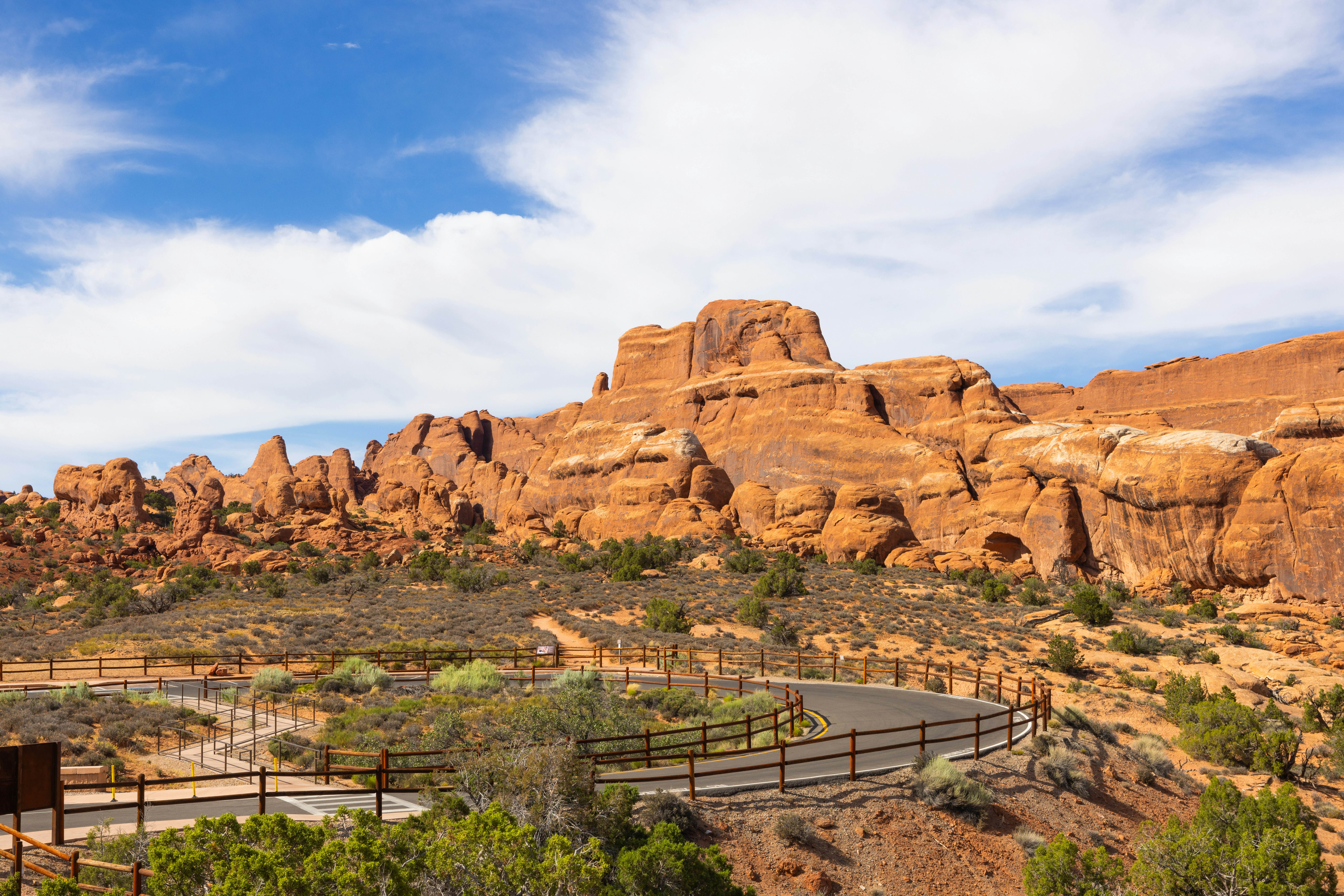 Desert Canyon Ribbon: A Painted Limestone Skyline