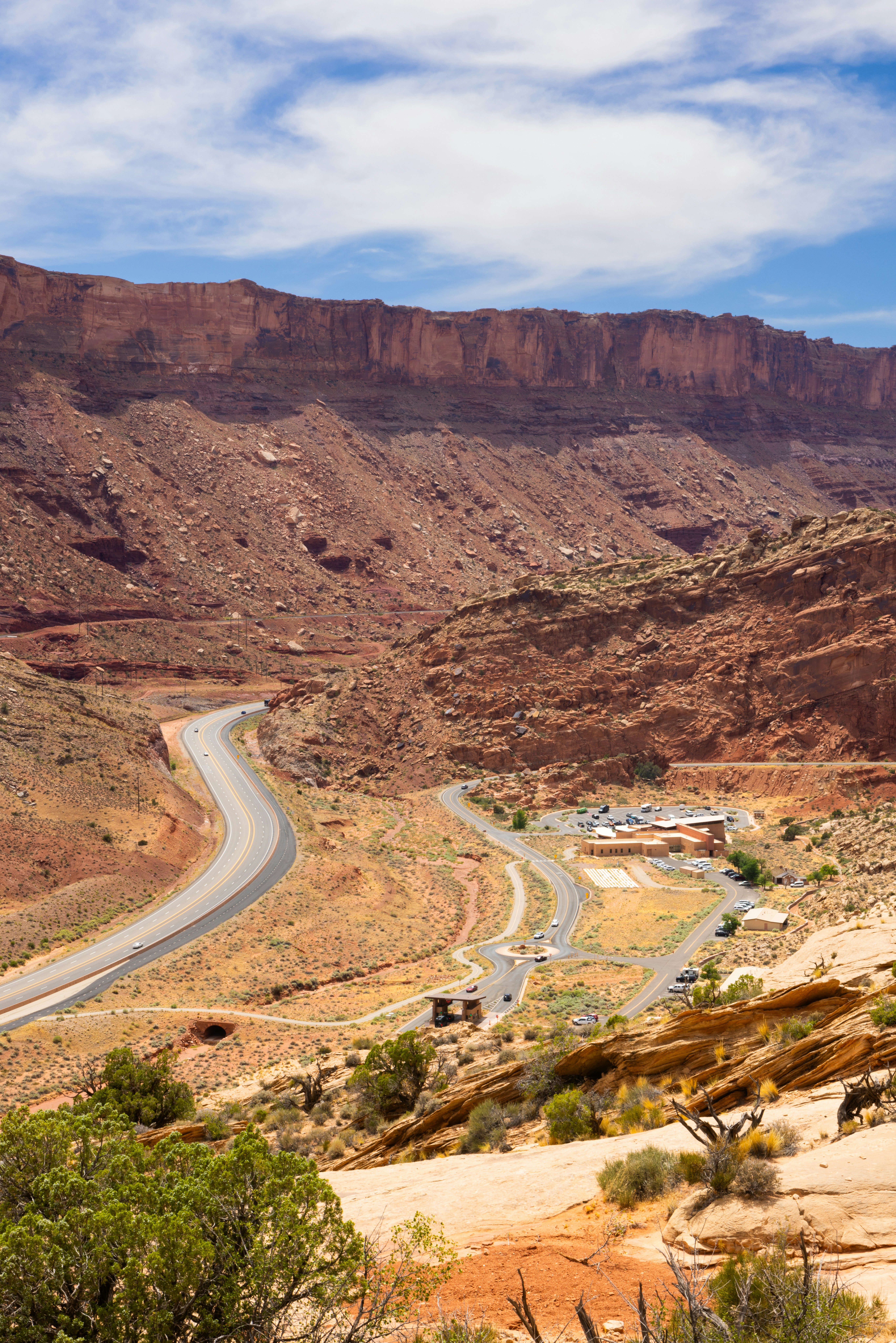 Desert Road Mosaic: A Winding Journey Through Red Canyon