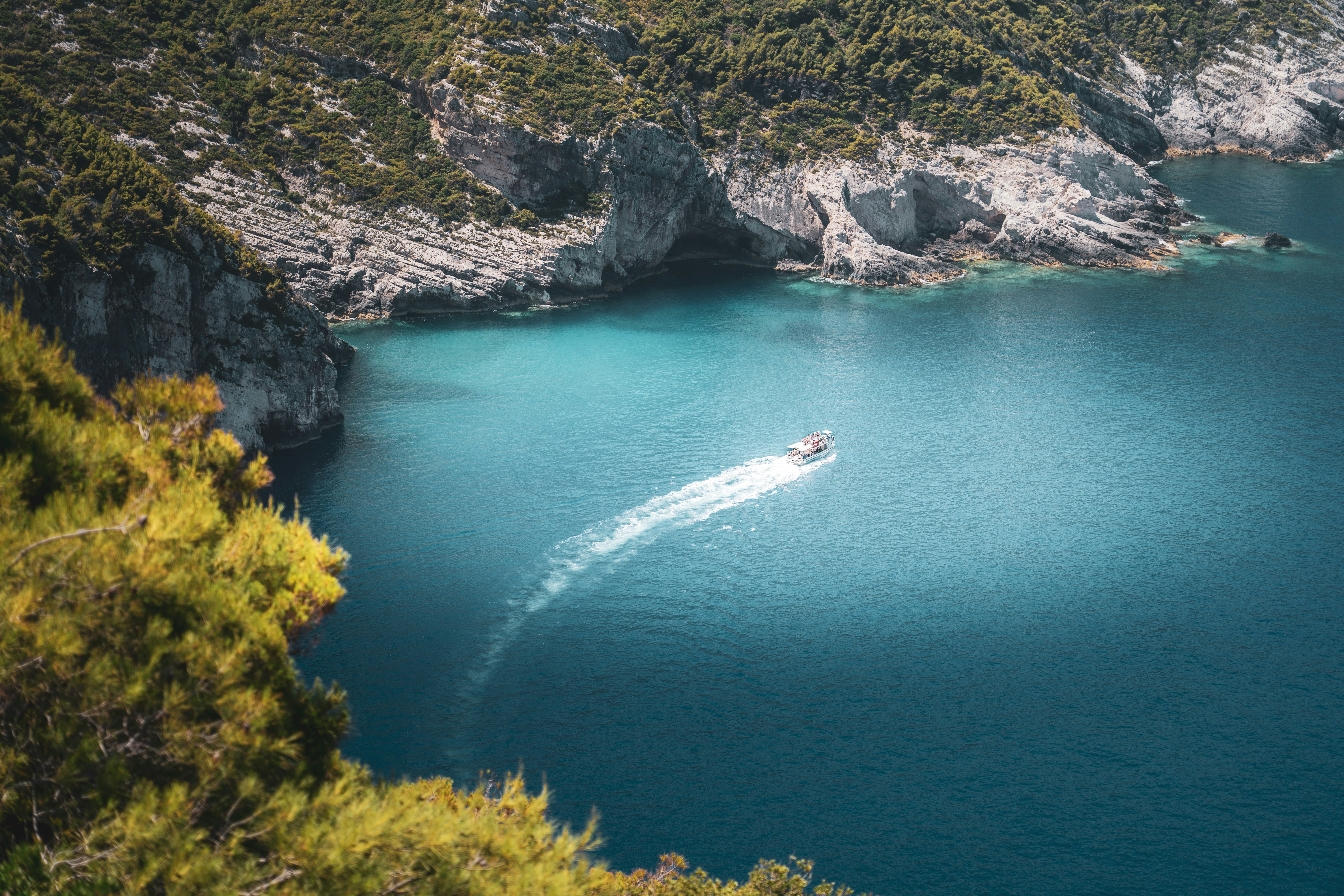 Azure Corridor: Secluded Cove Carved by Sea and Cliff