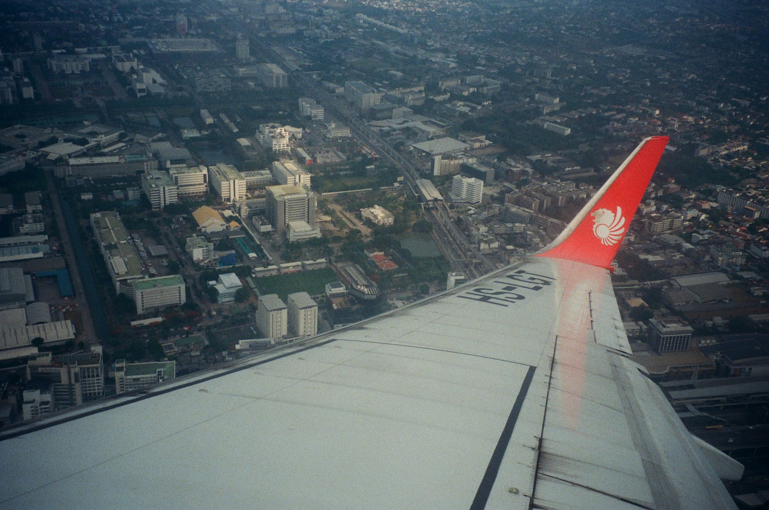 Window view on a Thai Lion Air aircraft