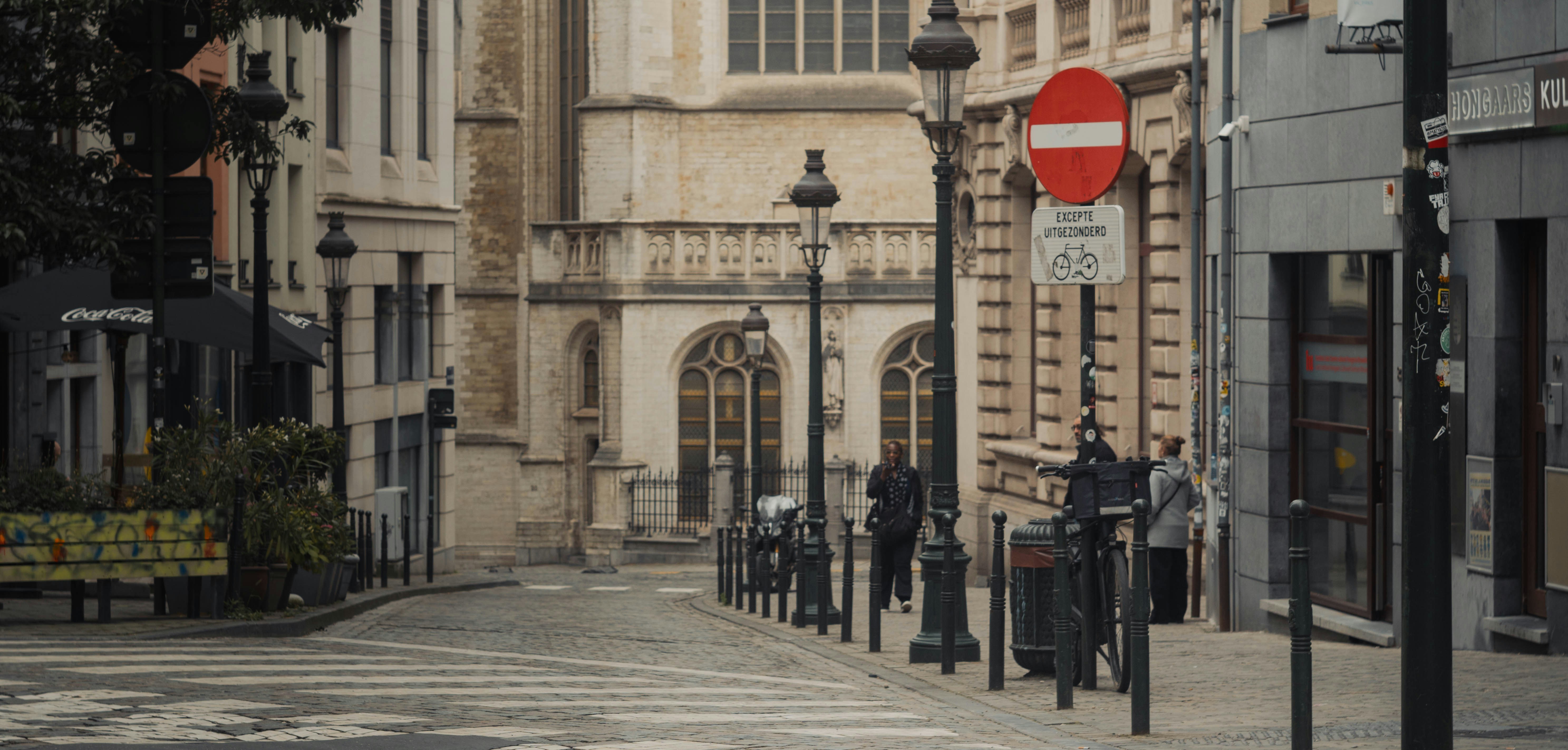 Morning at the Quiet Rue: A Street Scene with Historic Facades