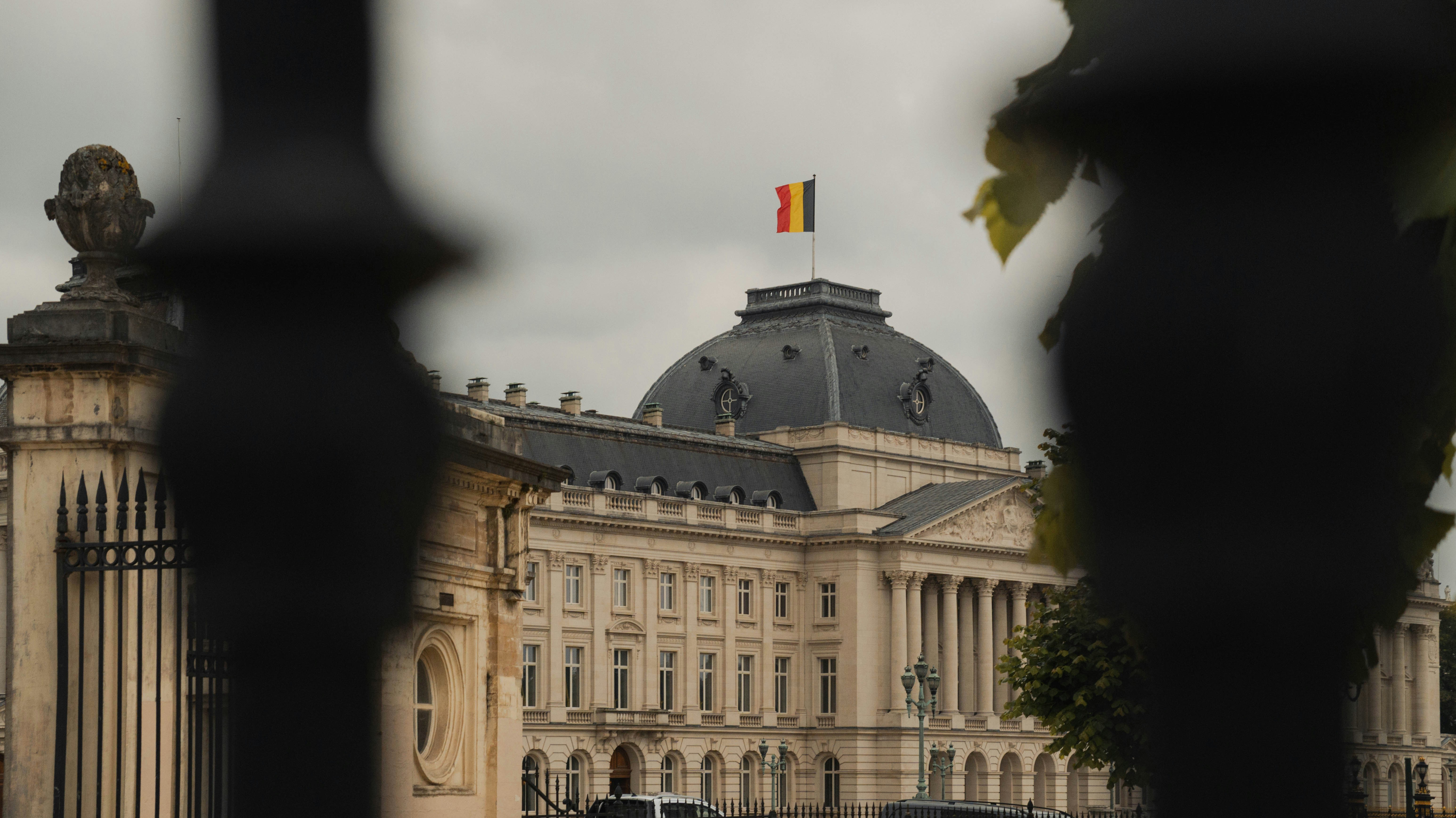 Flags over the Beaux-Arts Facade