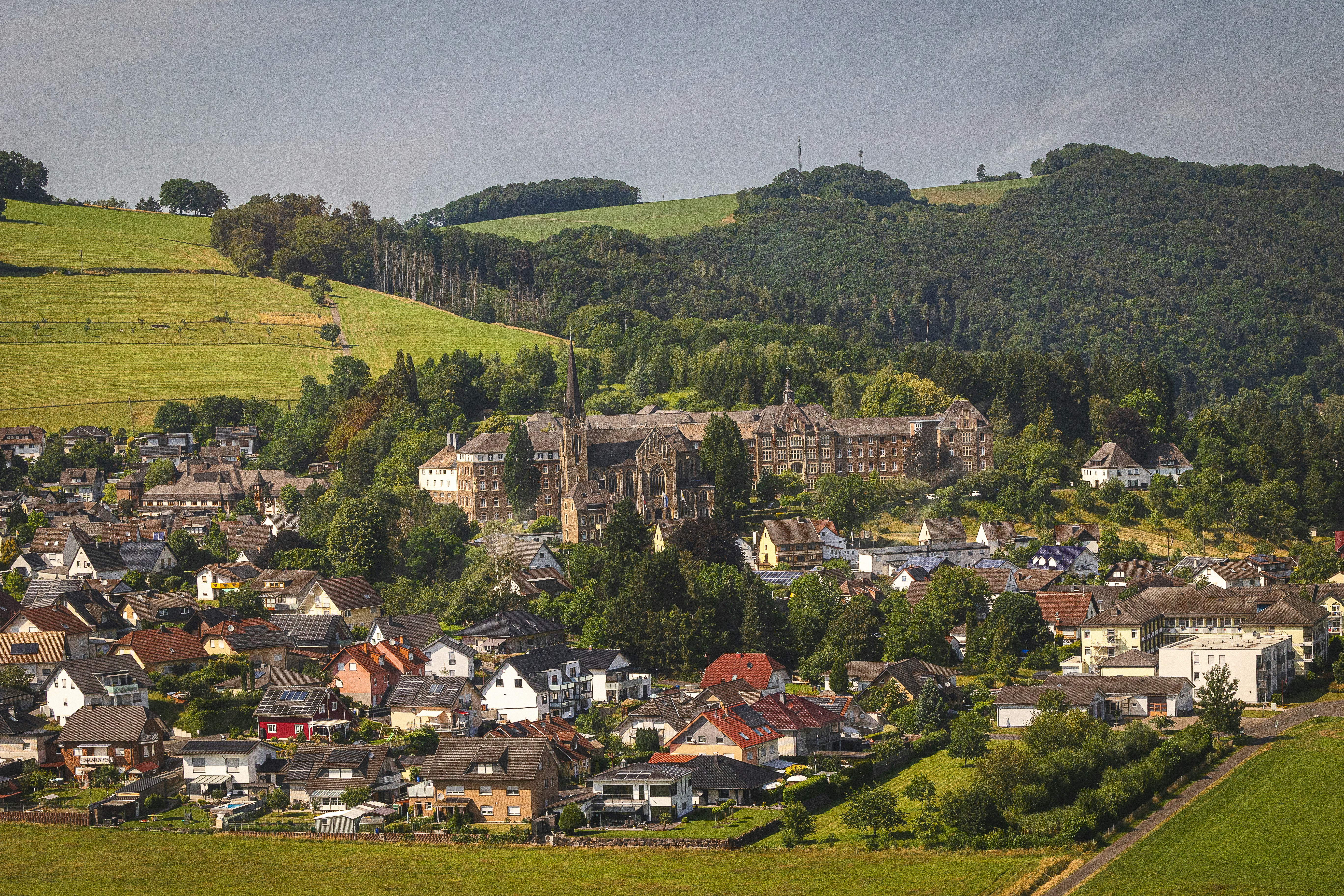 Pastoral Village at the Foot of the Hills