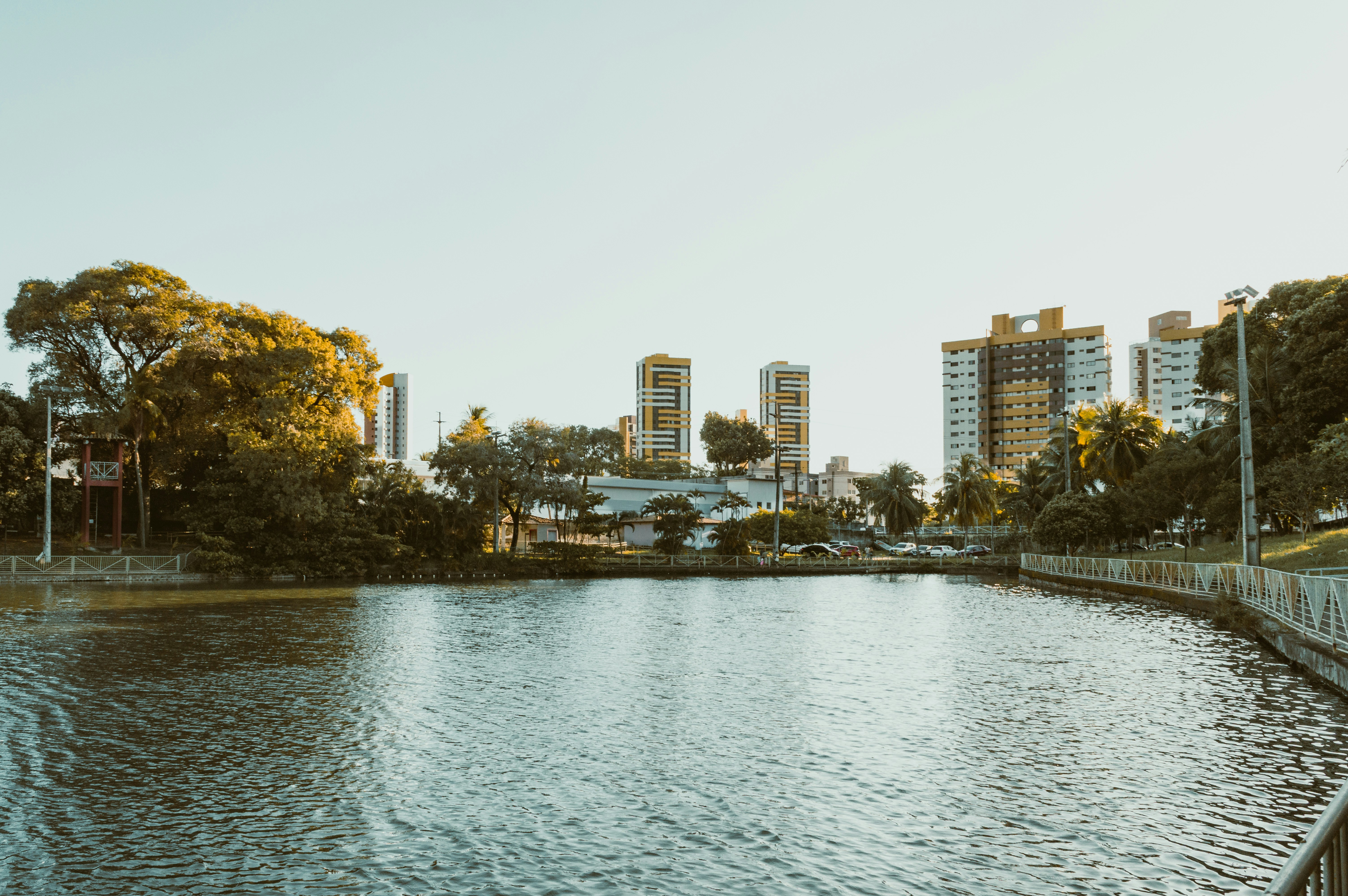 Citylake Reflections: Calm Water Meets Urban Silhouette