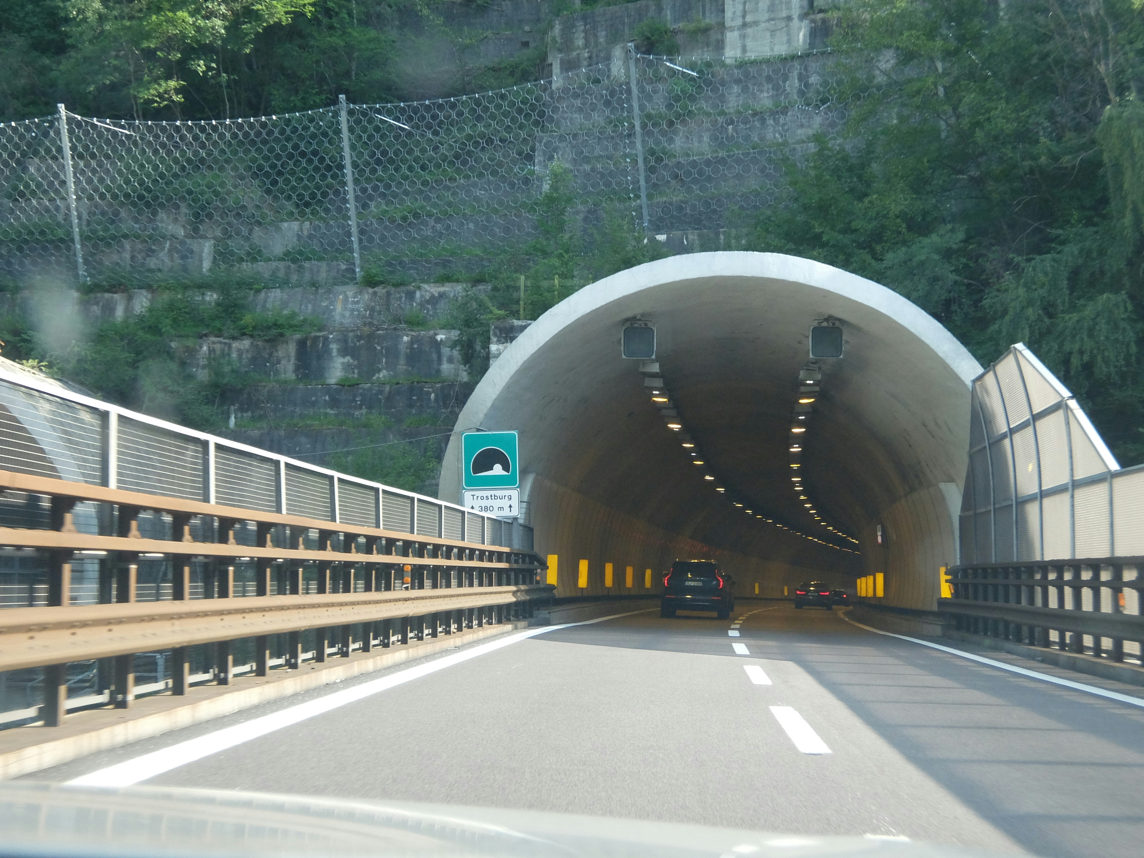 Under the Curve: Lighted Tunnel through a Mountain Pass