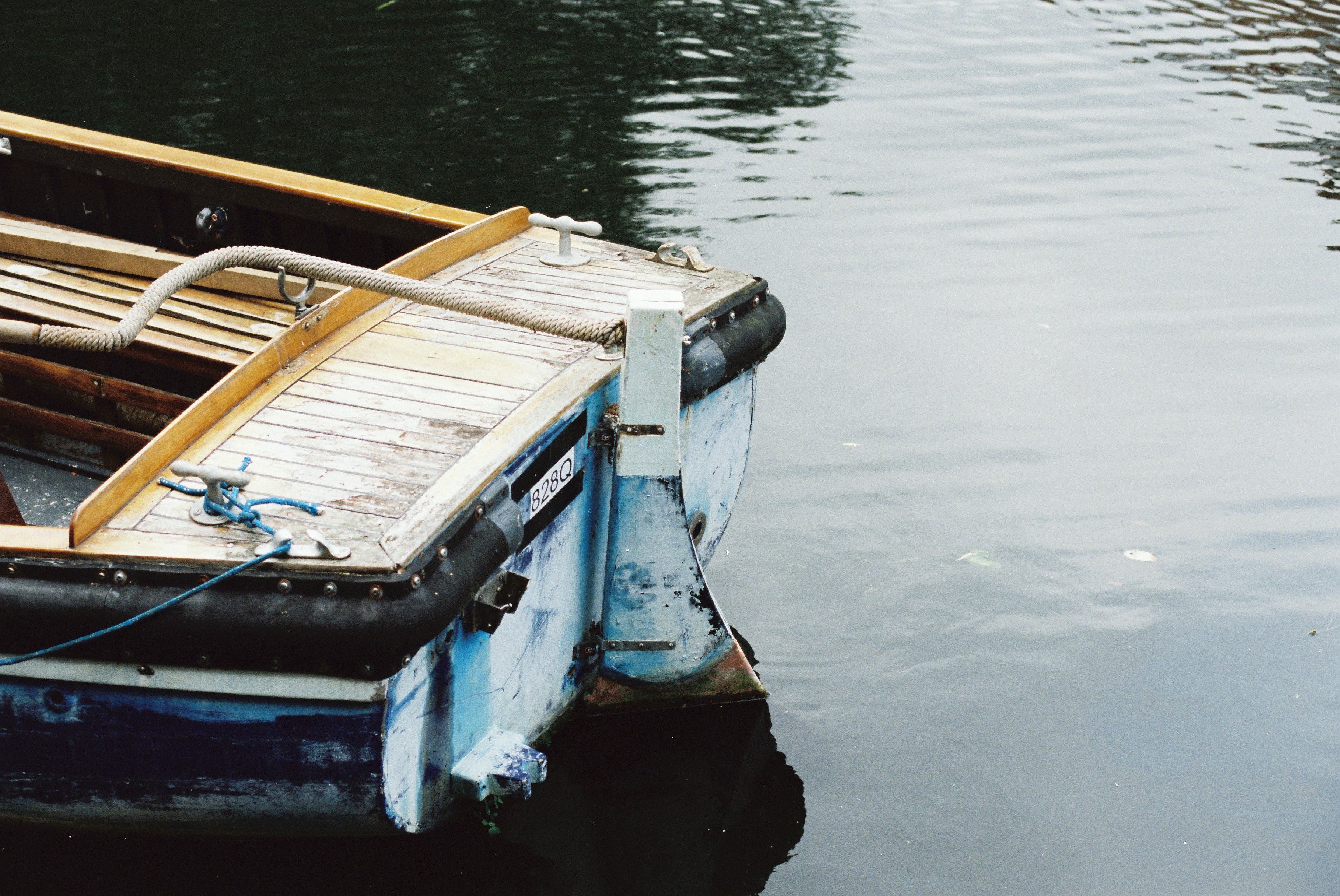 Blue Bow and Moorings: A Quiet Dockside Moment