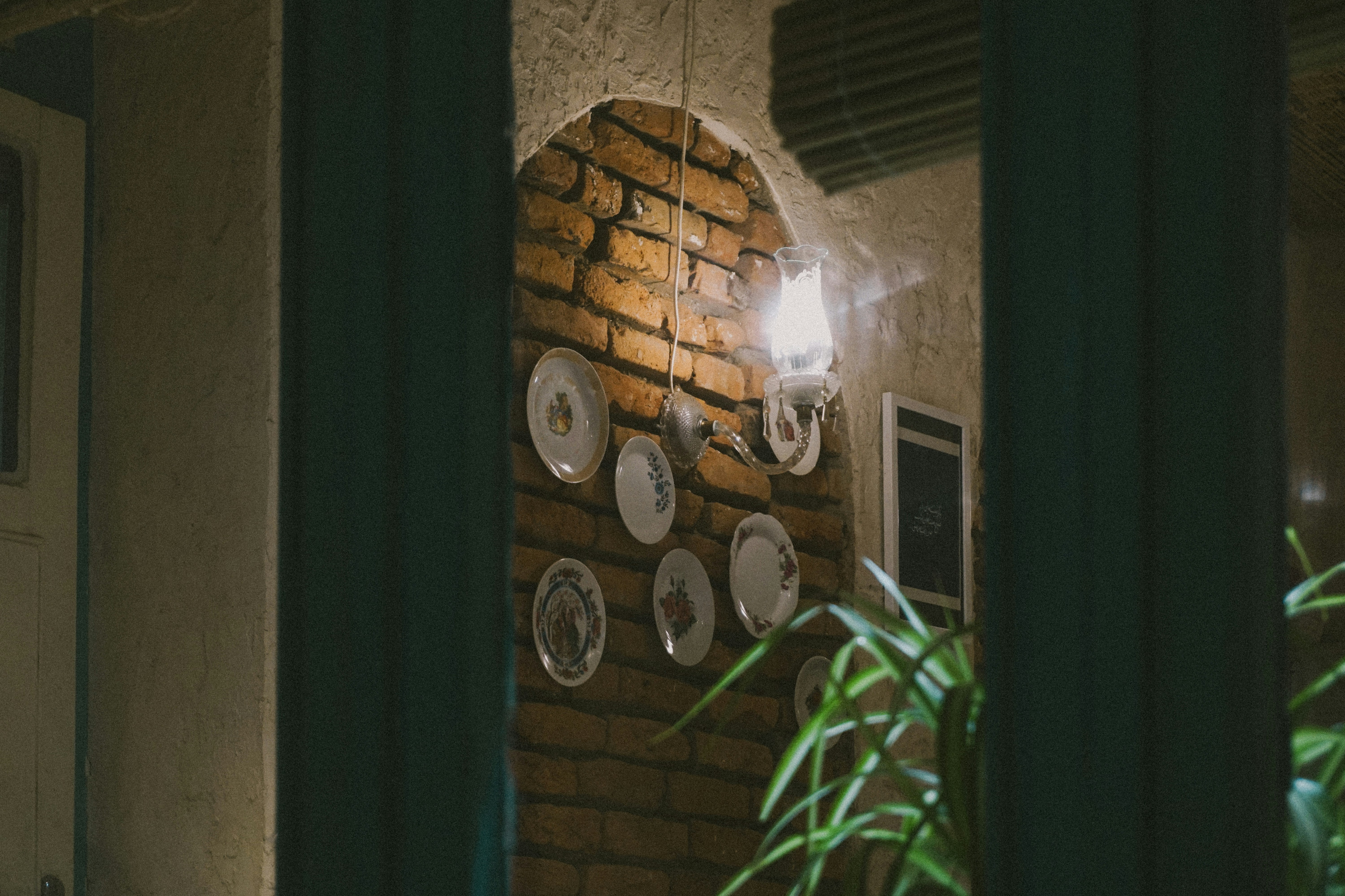 Warm Lamps and Plates: Hidden Interior Spotlight